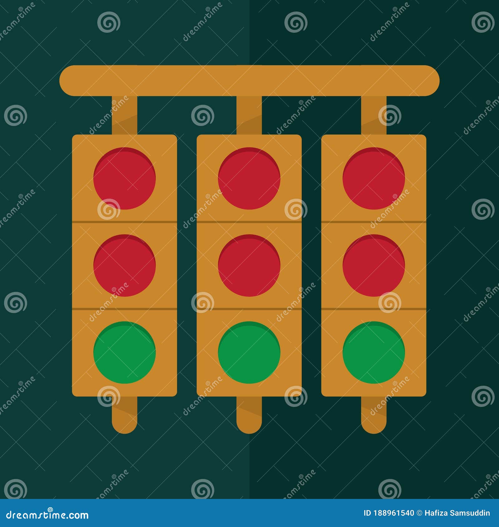 Race Track Lights. Vector Illustration Decorative Design Stock Vector ...