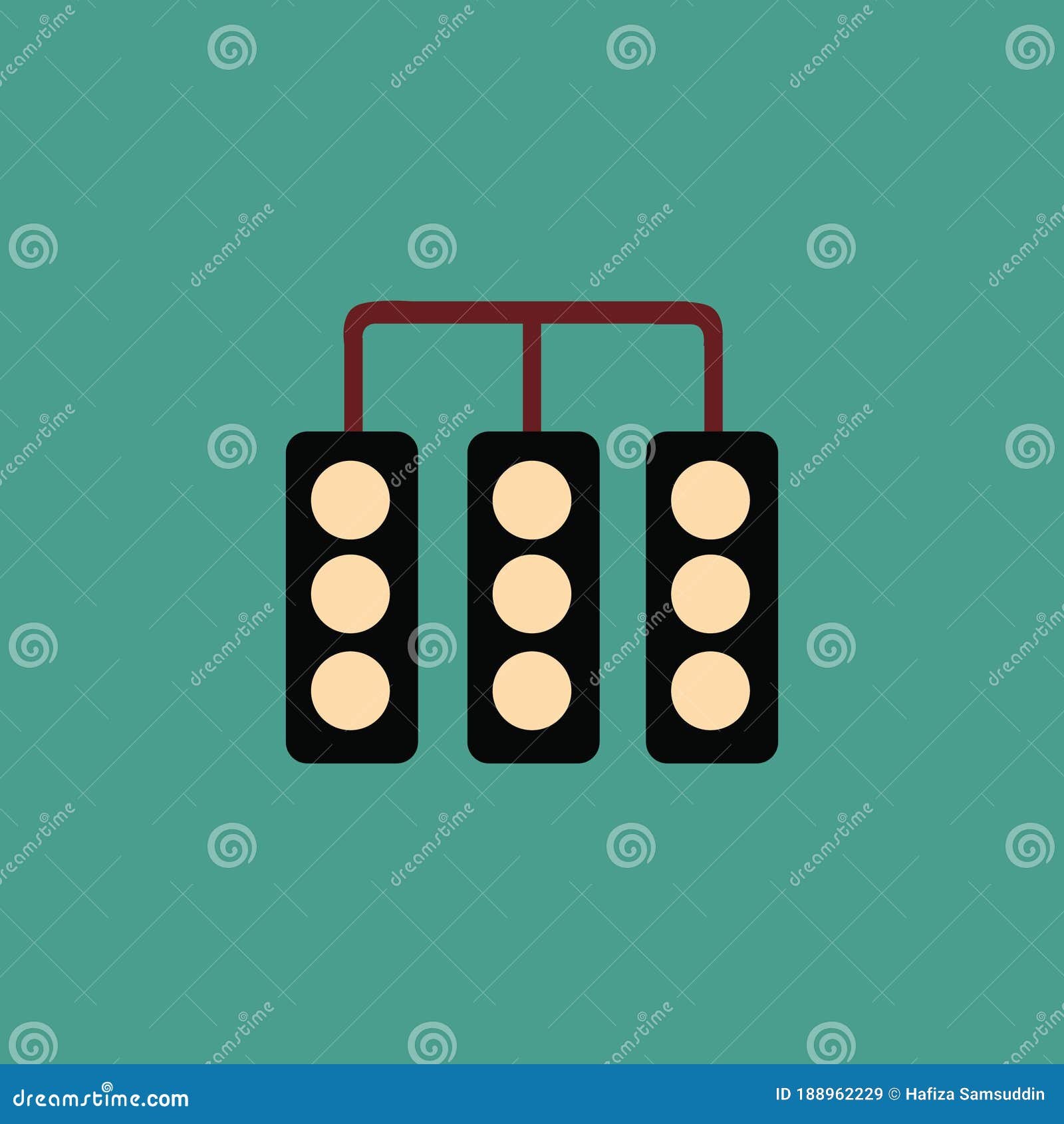 Race Track Lights. Vector Illustration Decorative Design Stock Vector ...