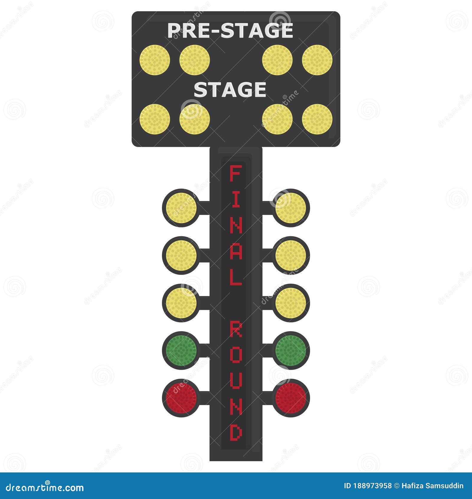 Race Track Lights. Vector Illustration Decorative Design Stock Vector ...
