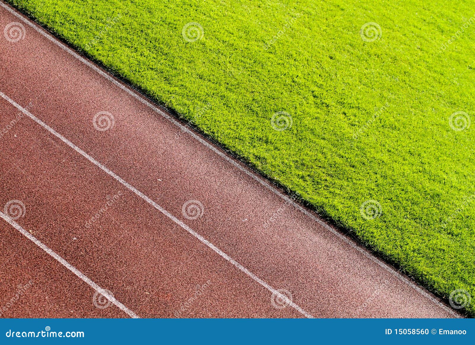Race Track in Soccer Stadium Stock Photo - Image of field, colorful ...
