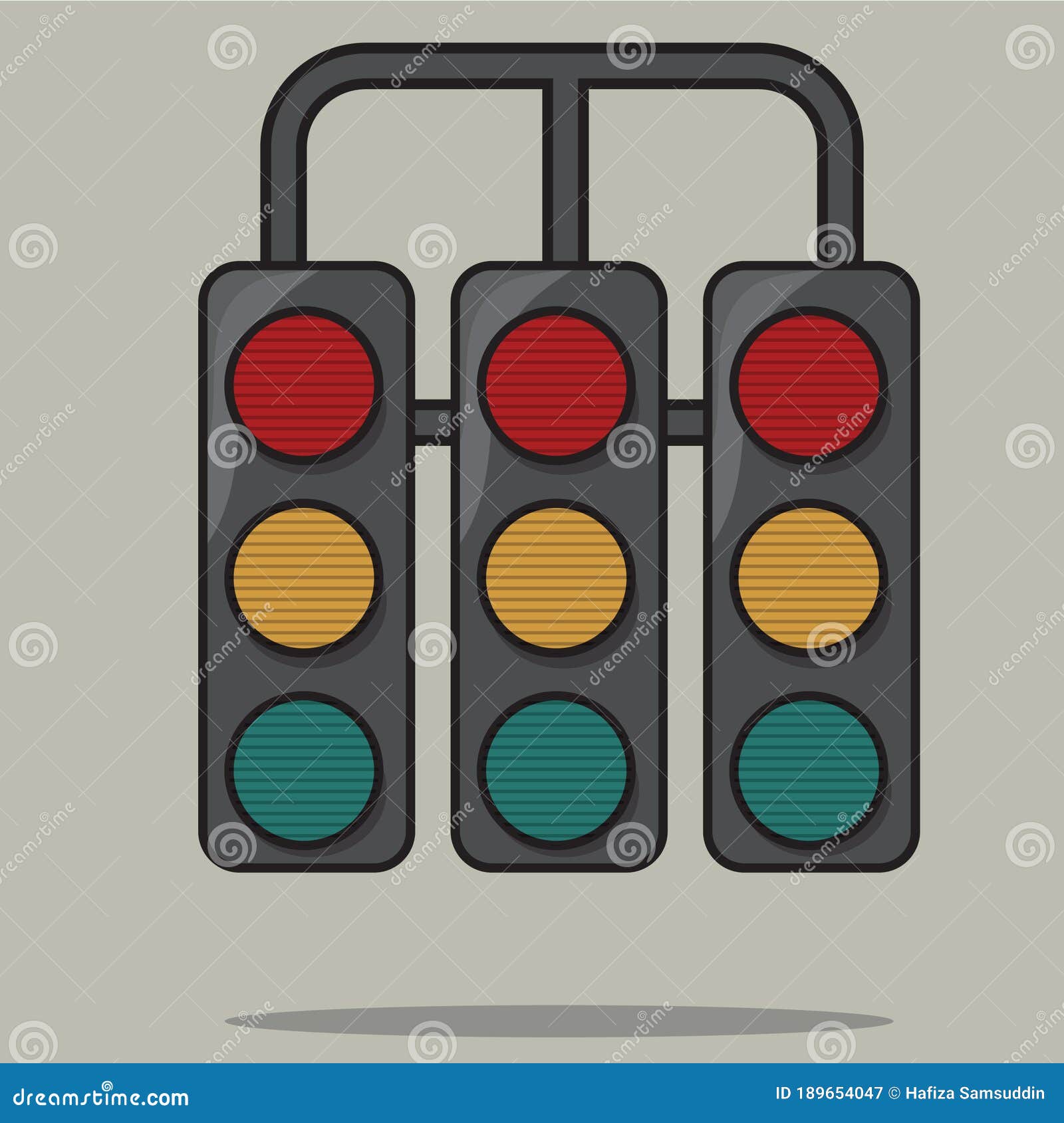 Race Track Starting Lights. Vector Illustration Decorative Design Stock ...