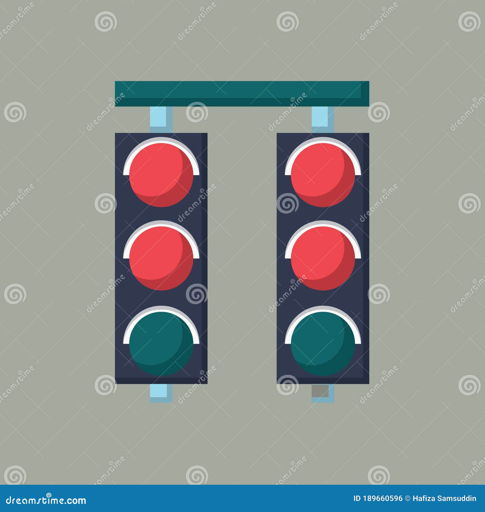 Race Track Starting Lights. Vector Illustration Decorative Design Stock ...