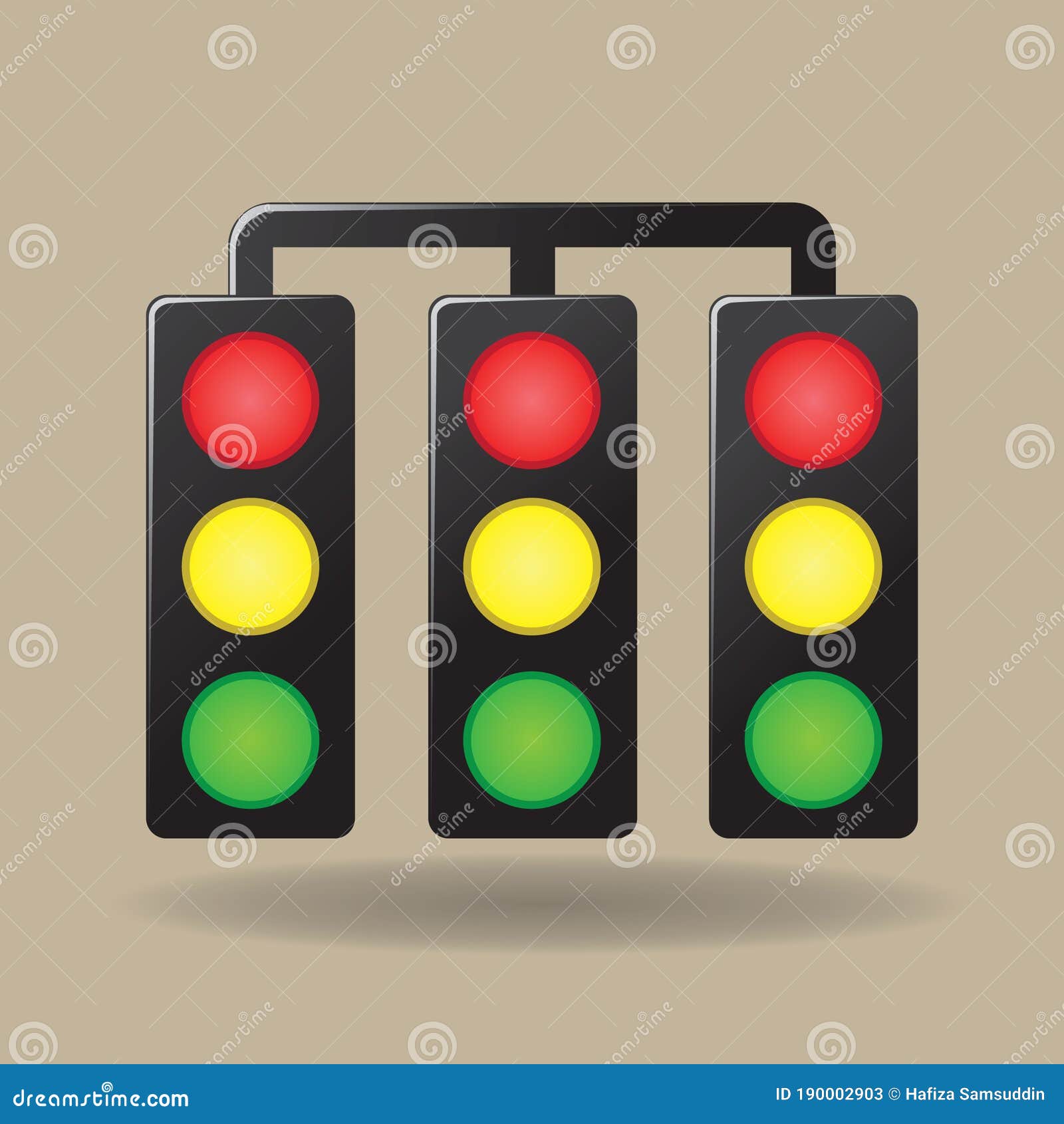 Race Track Starting Lights. Vector Illustration Decorative Design Stock ...