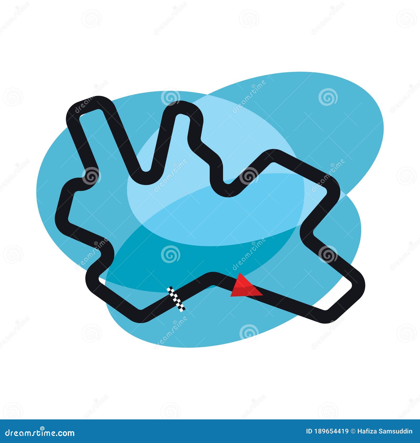 Race Track. Vector Illustration Decorative Design Stock Vector ...