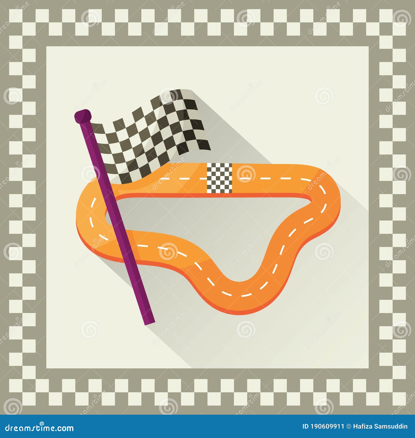 Race Track. Vector Illustration Decorative Design Stock Vector ...