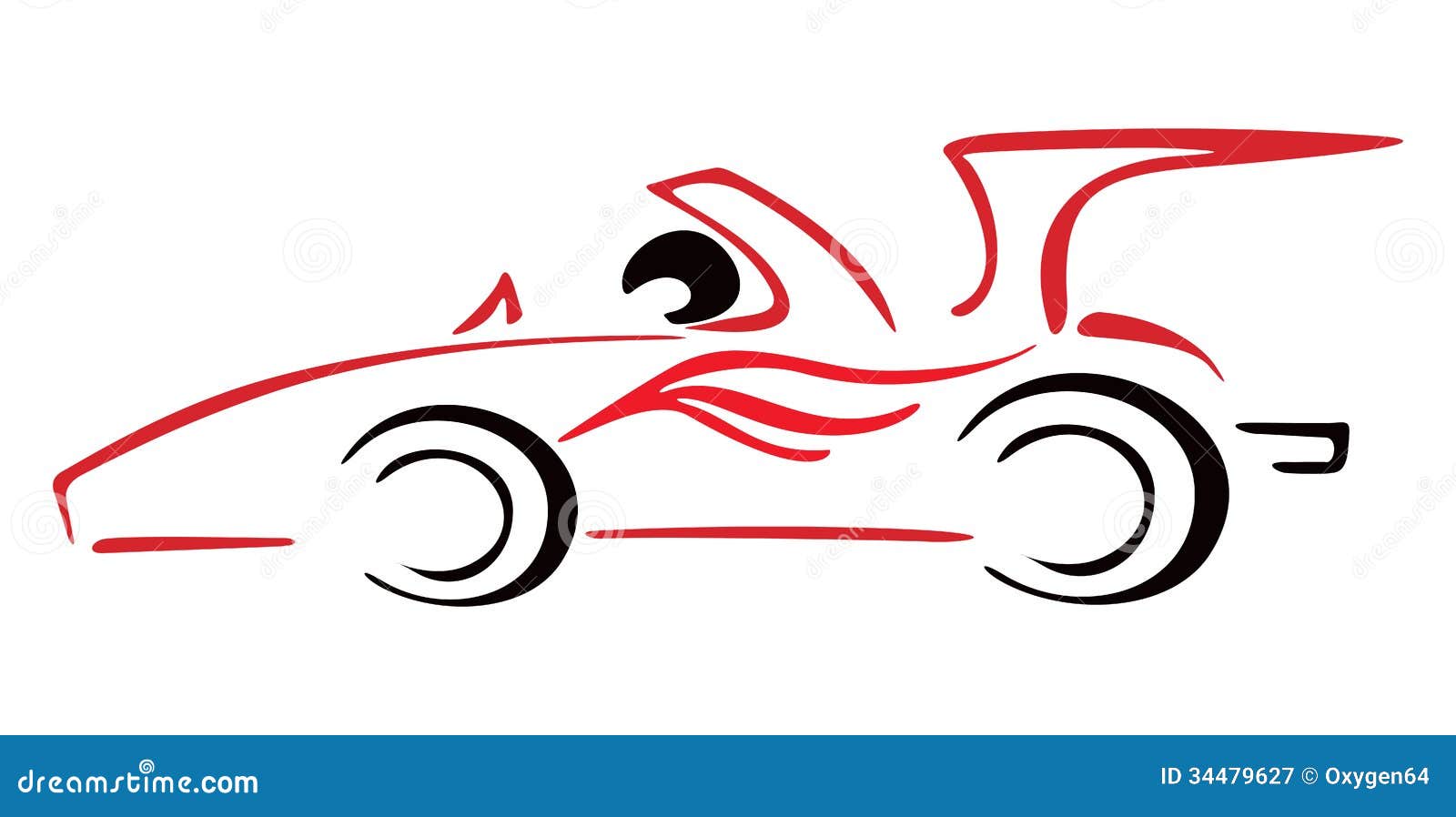 Raceauto vector illustratie. Illustration of vector, pictogram - 34479627