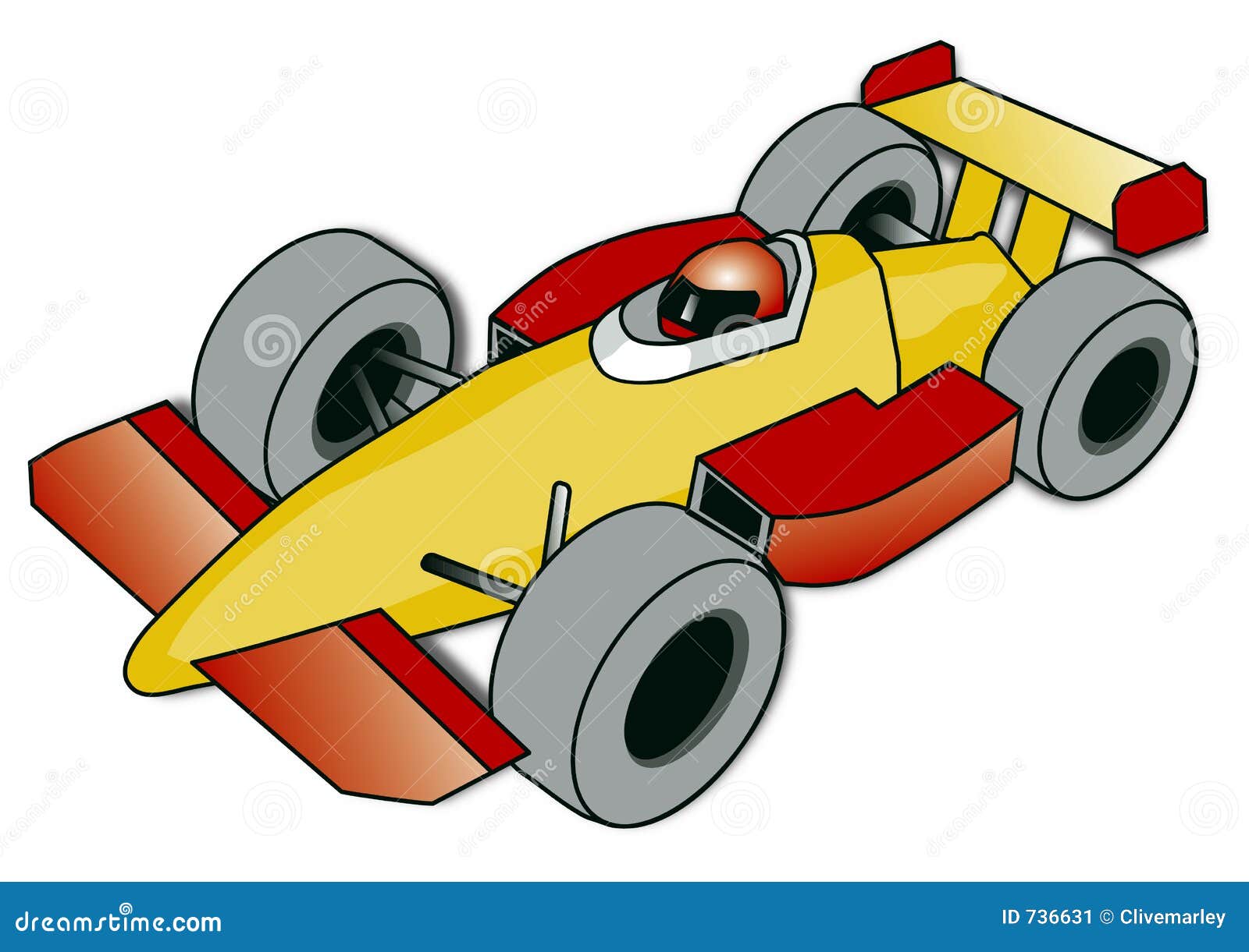 Raceauto stock illustratie. Illustration of racen, spoor - 736631