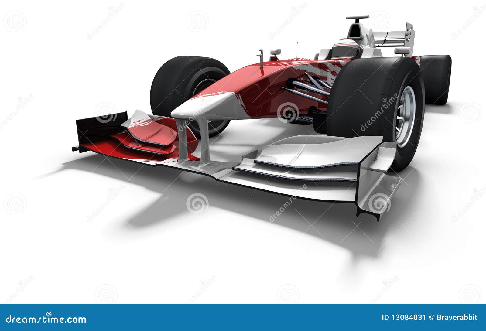 Raceauto - rood en wit stock illustratie. Illustration of versnelling ...
