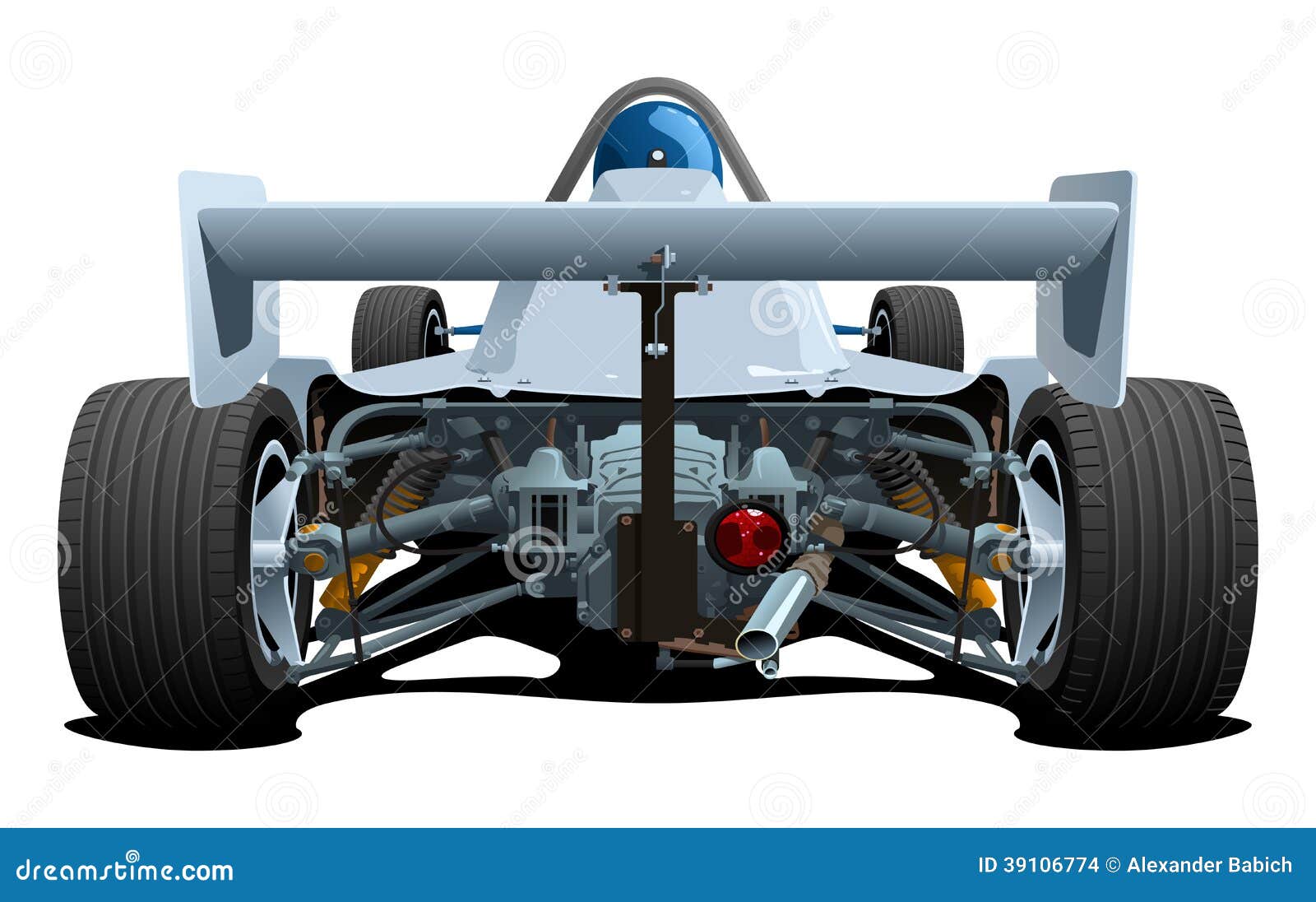 Racecars. Rear elevation. stock vector. Illustration of motor - 39106774