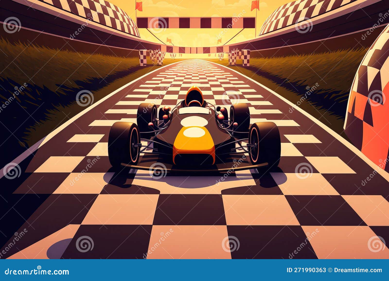 Racecourse Background For Animation Vector Illustration | CartoonDealer ...