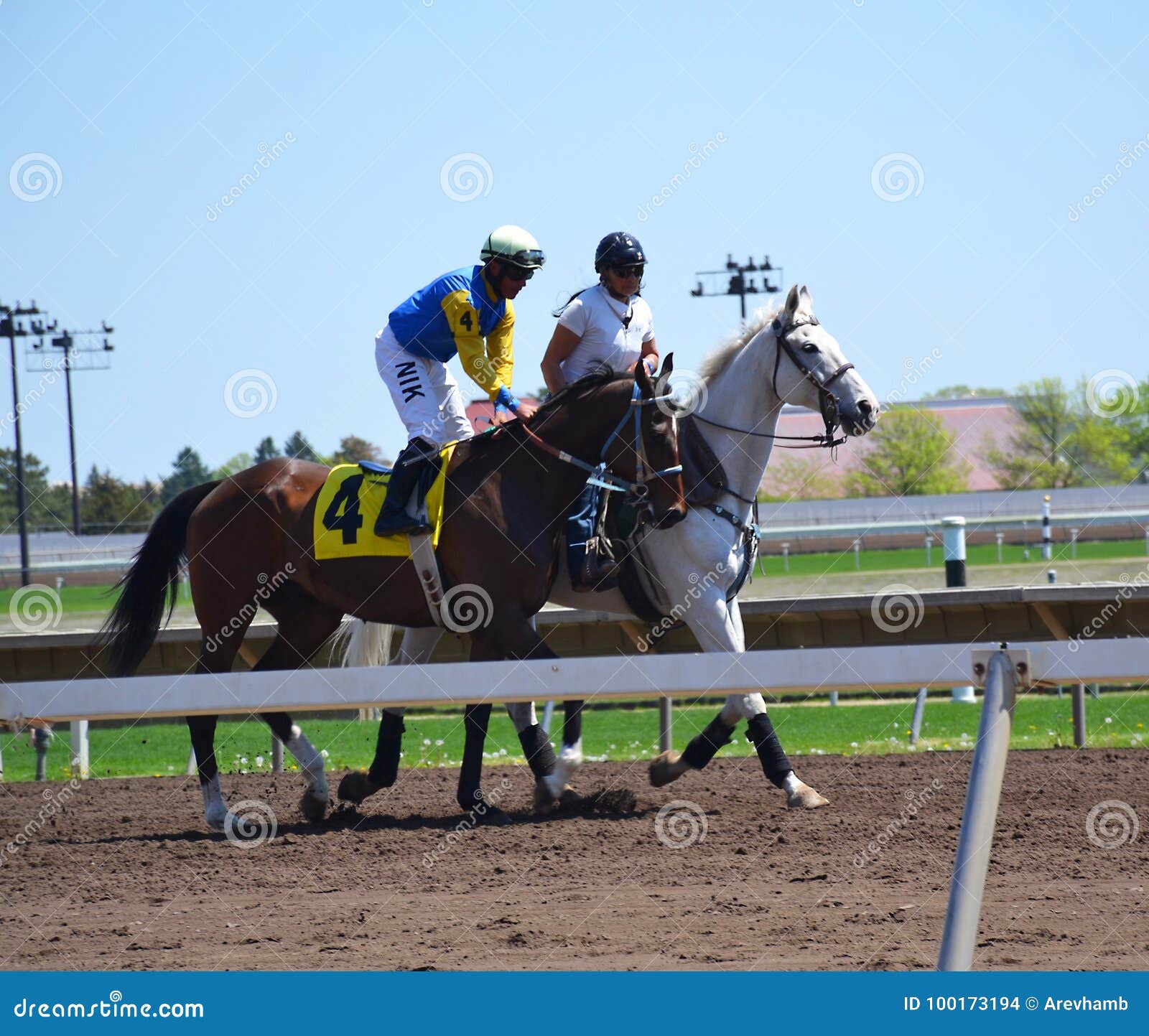 Racehorses and Jockeys Galloping Editorial Stock Image - Image of power ...
