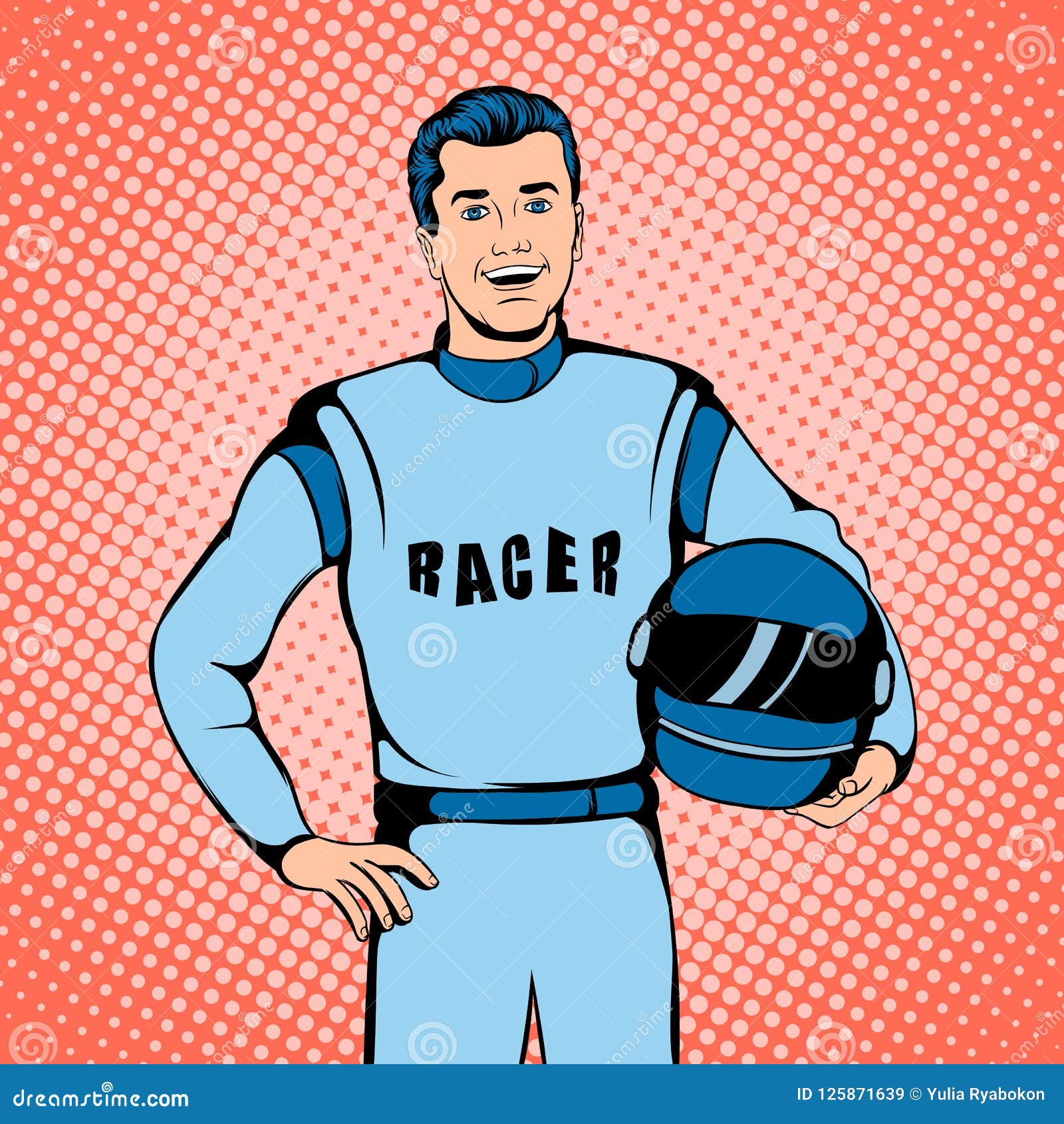 Racer Concept, Comics Style Stock Illustration - Illustration of racer ...