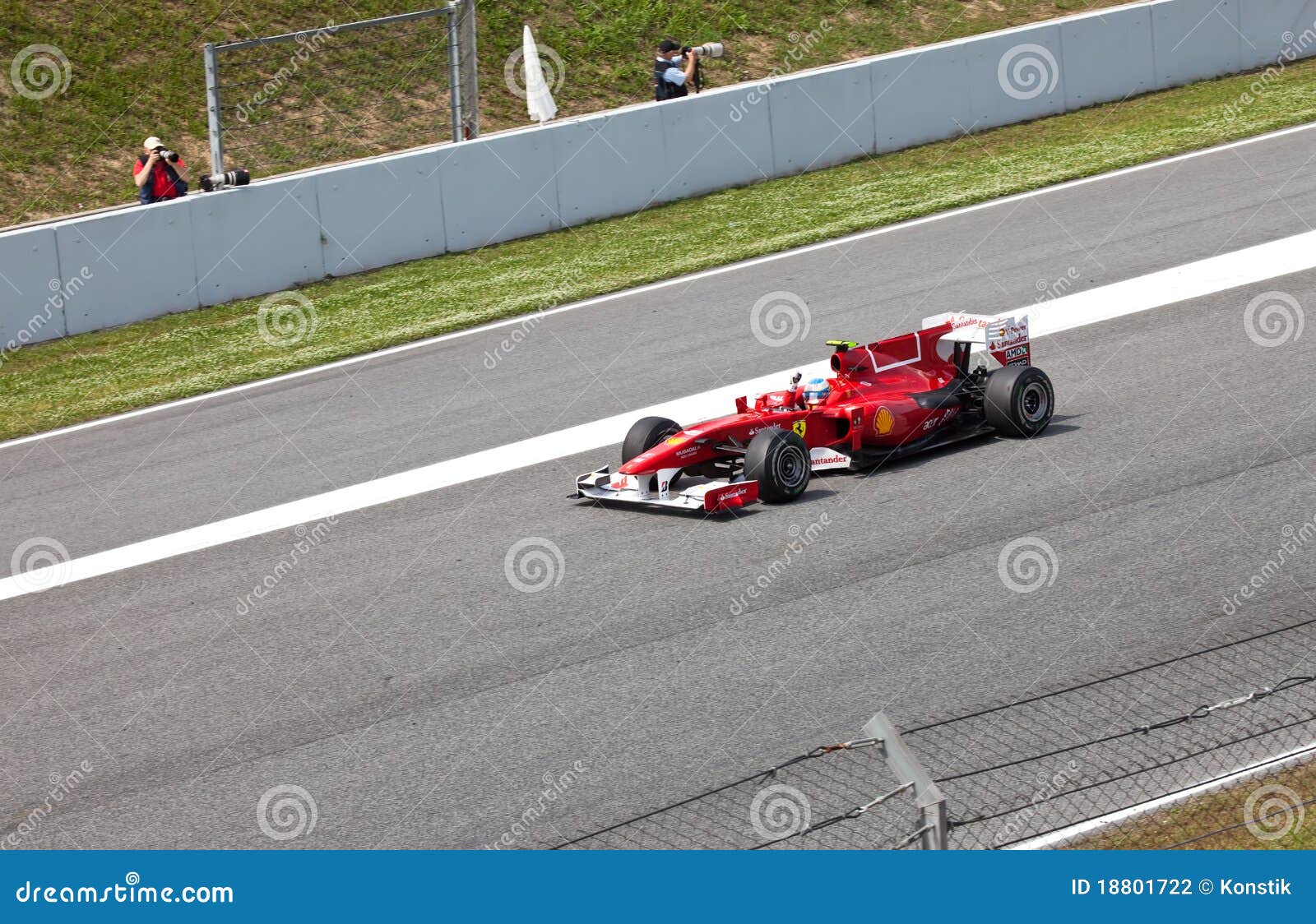 The Racer of Ferrari on Finish during the Formula Editorial Photography ...