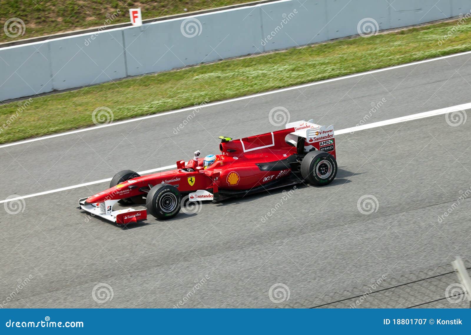 The Racer of Ferrari on during the Formula 1 Editorial Photography ...