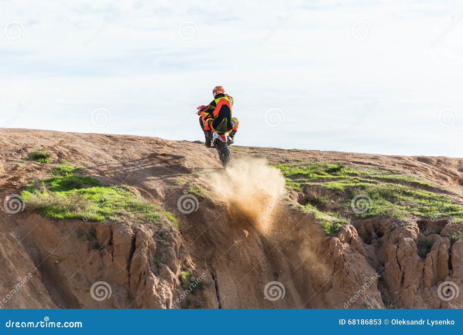 Racer on a Motorcycle in the Desert Stock Image - Image of active ...