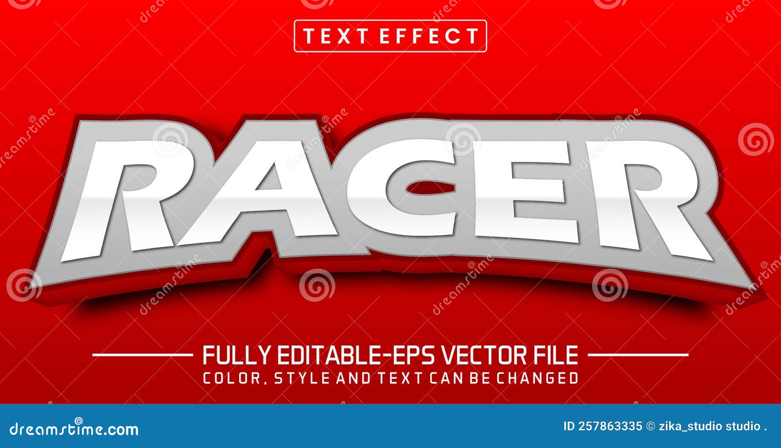 Racer Text Editable Style Effect Stock Vector - Illustration of graphic ...