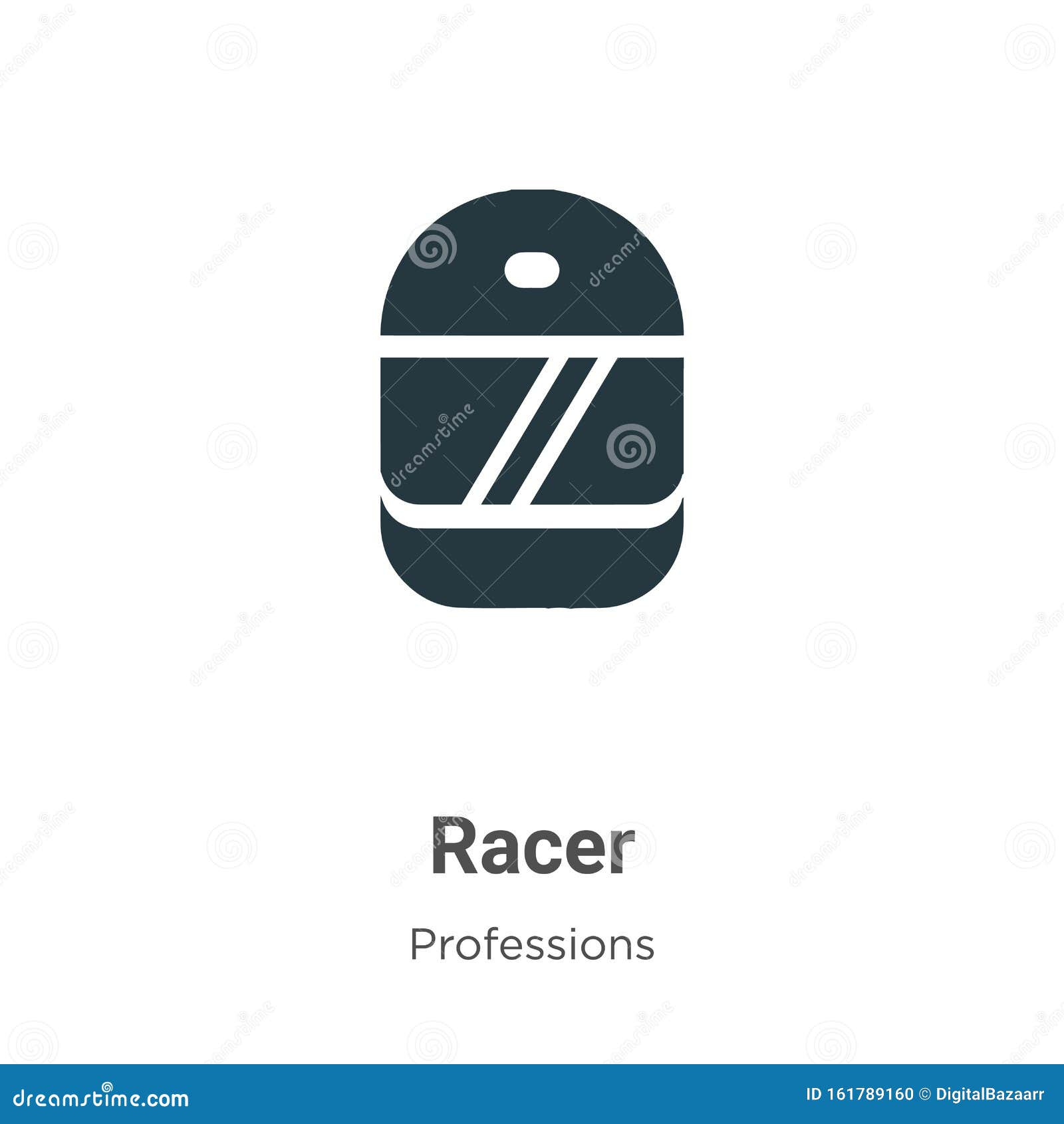 Racer Vector Icon on White Background. Flat Vector Racer Icon Symbol ...