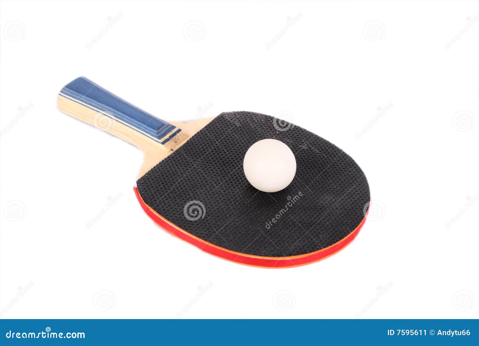 Racet for Ping-pong and White Ball Stock Image - Image of game, sport ...