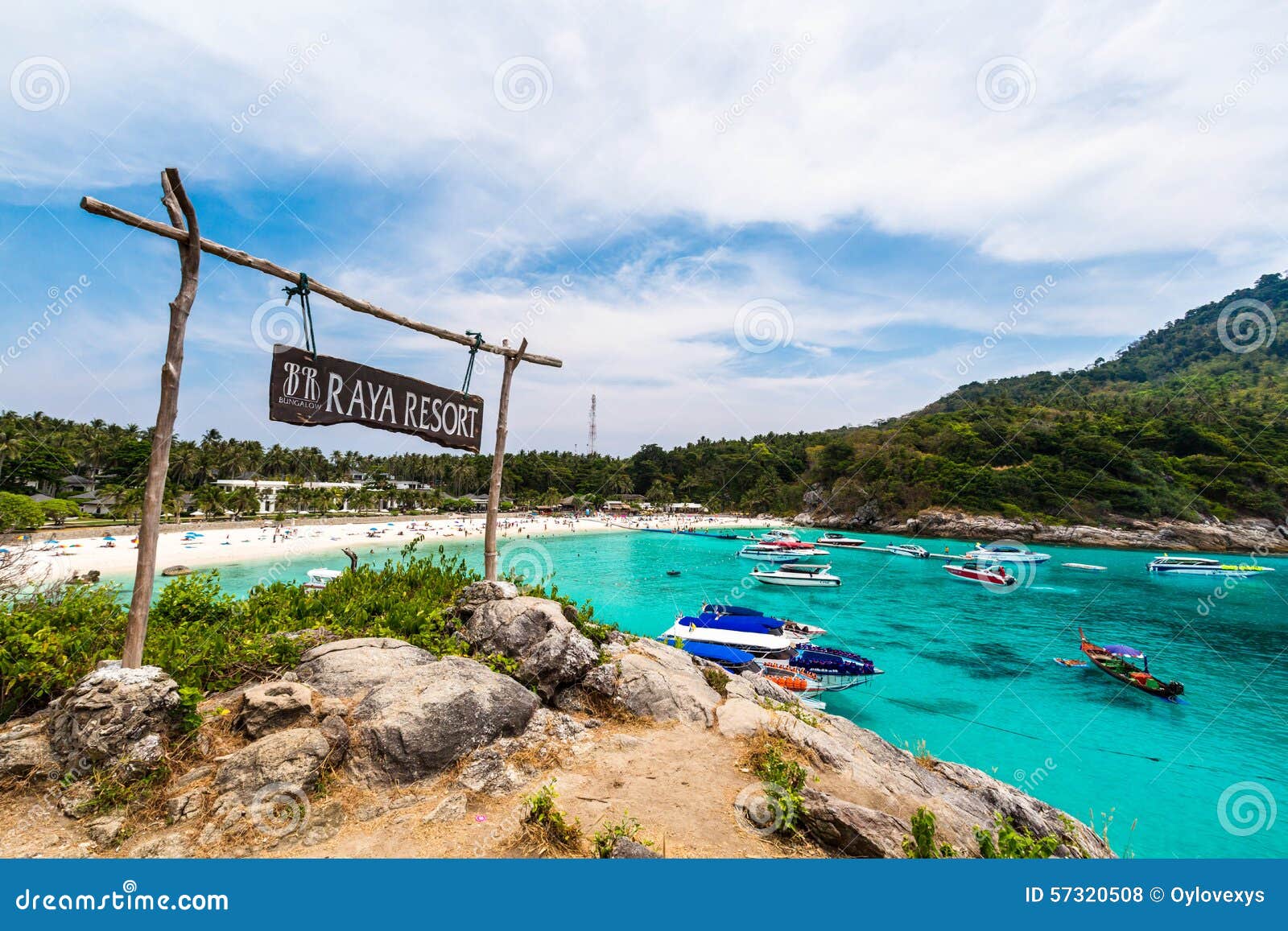 Racha Yai Island editorial stock photo. Image of tourism - 57320508