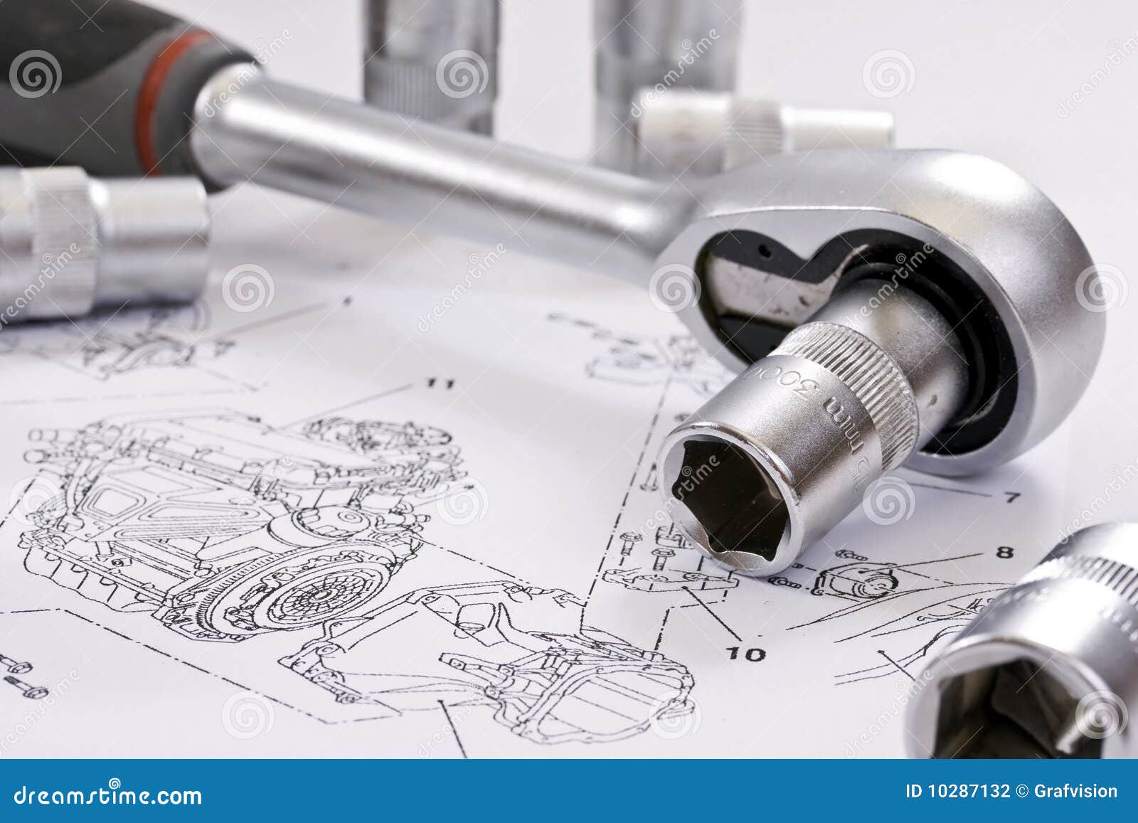 Rachet and sockets stock photo. Image of service, maintenance - 10287132