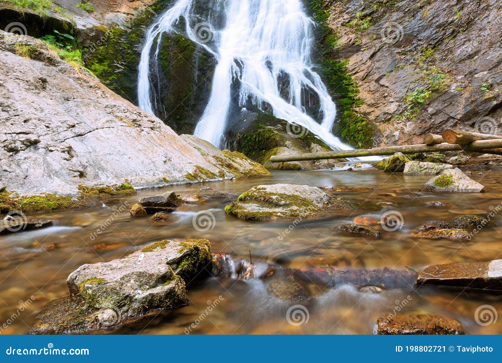 Rachitele Waterfall in Apuseni Mountains Stock Image - Image of green ...