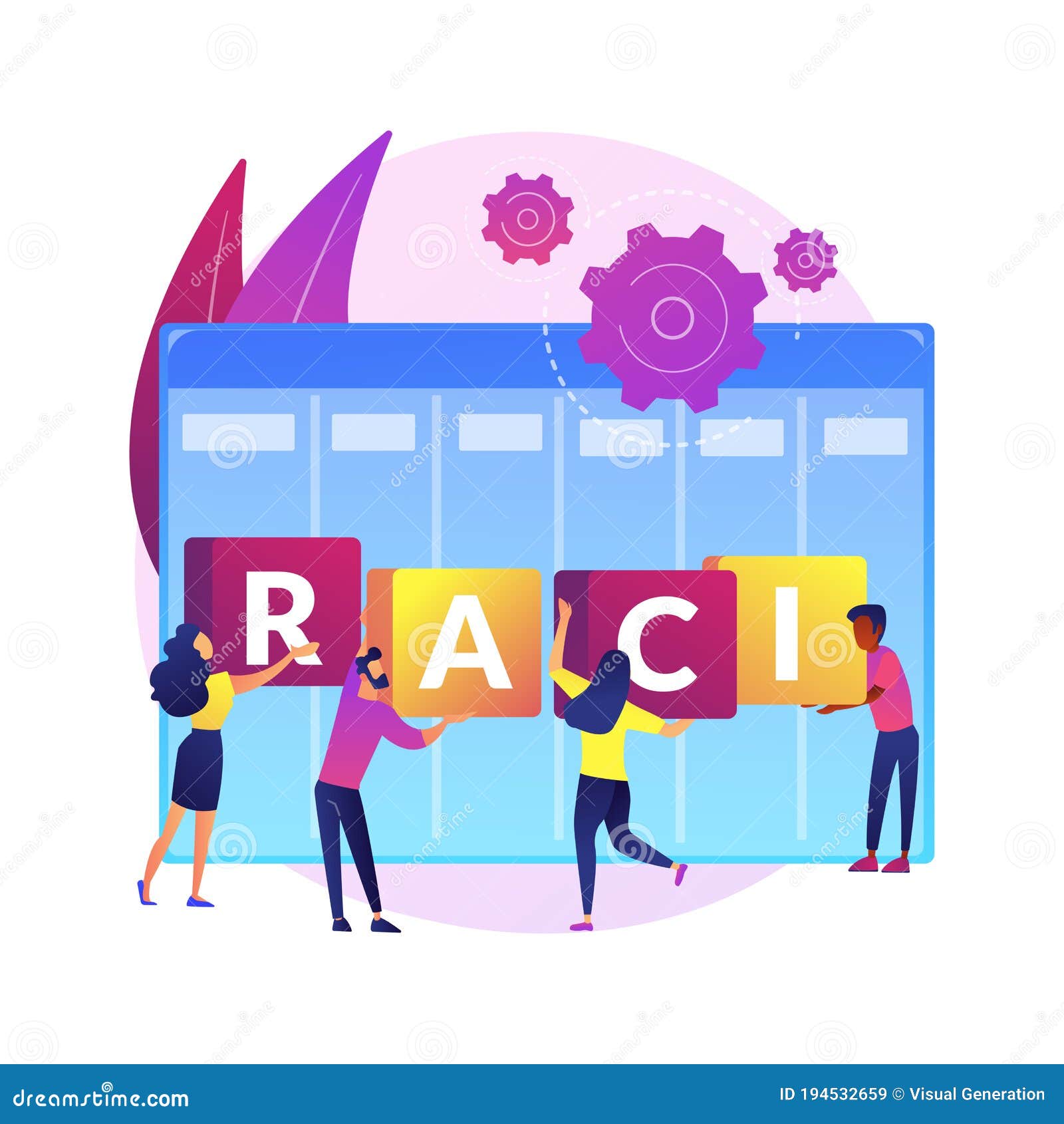 RACI Matrix Abstract Concept Vector Illustration. Stock Vector ...