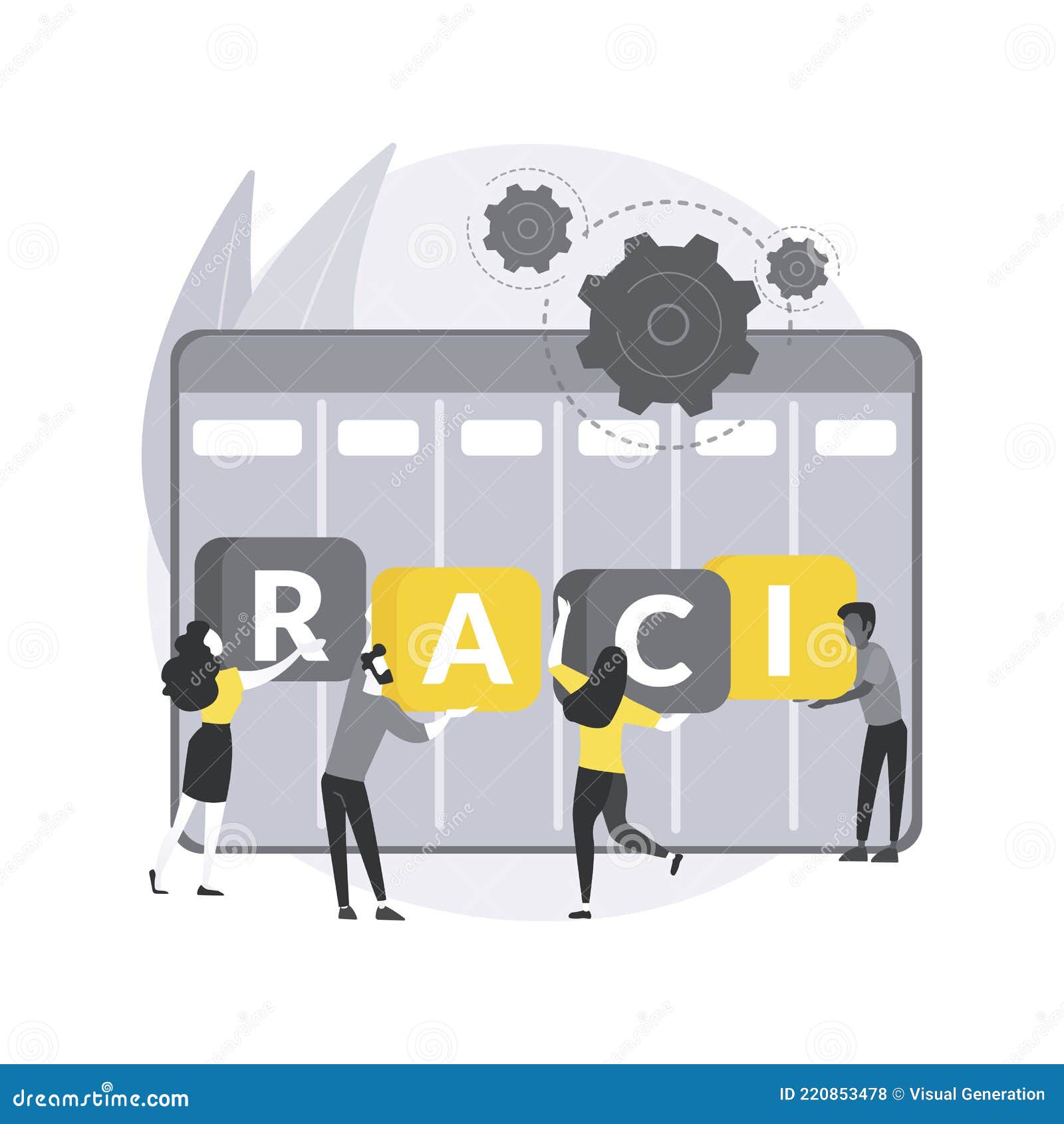 RACI Matrix Abstract Concept Vector Illustration. Stock Vector ...