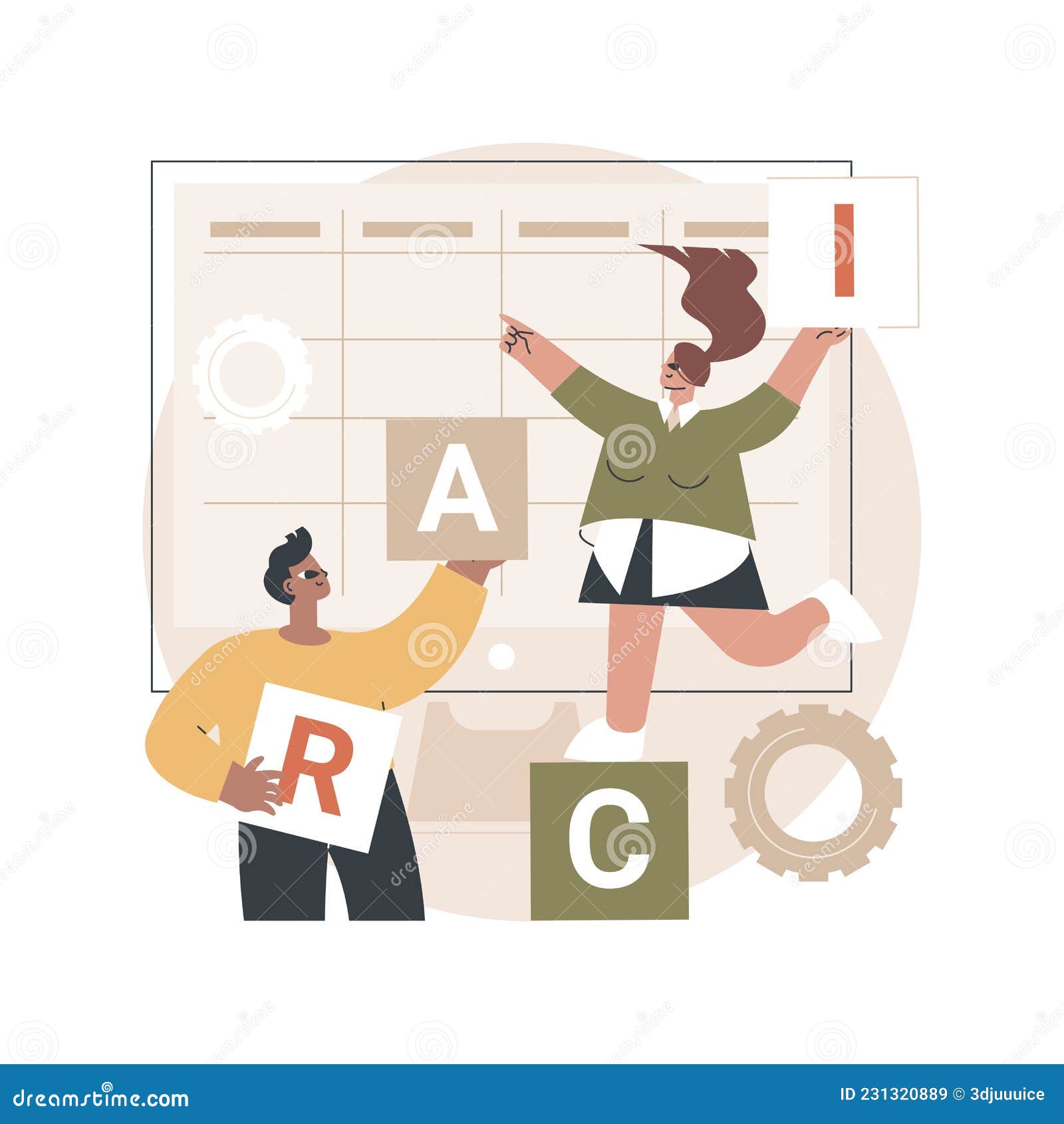 RACI Matrix Concept Vector Illustration. | CartoonDealer.com #140995457