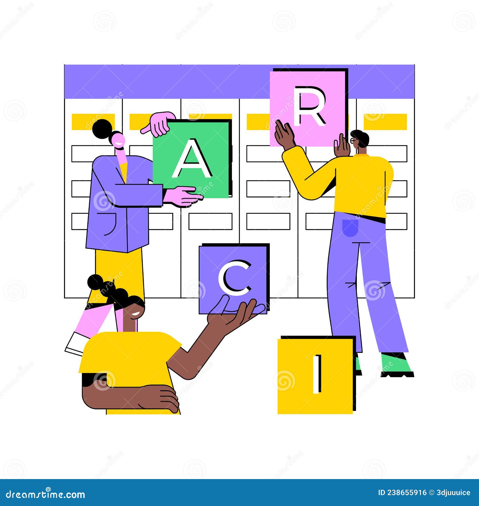 RACI Matrix Abstract Concept Vector Illustration. Stock Vector ...