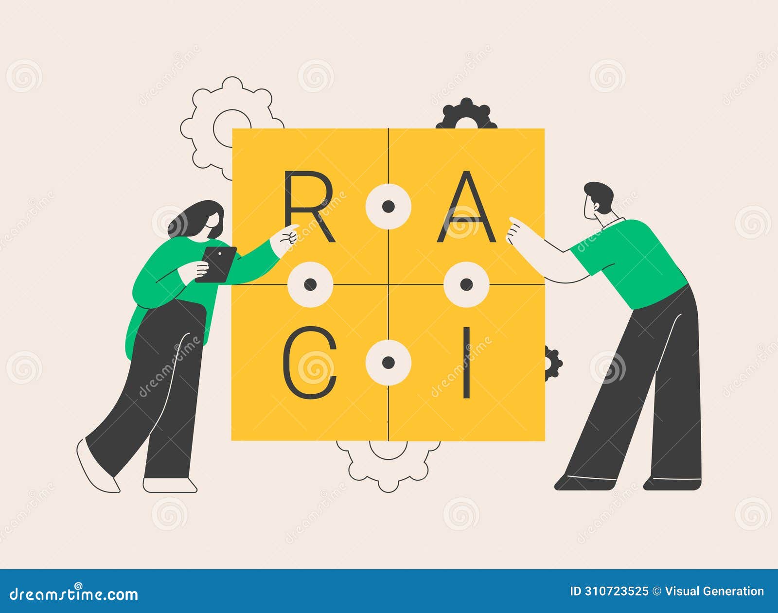 RACI Matrix Abstract Concept Vector Illustration. Stock Illustration ...