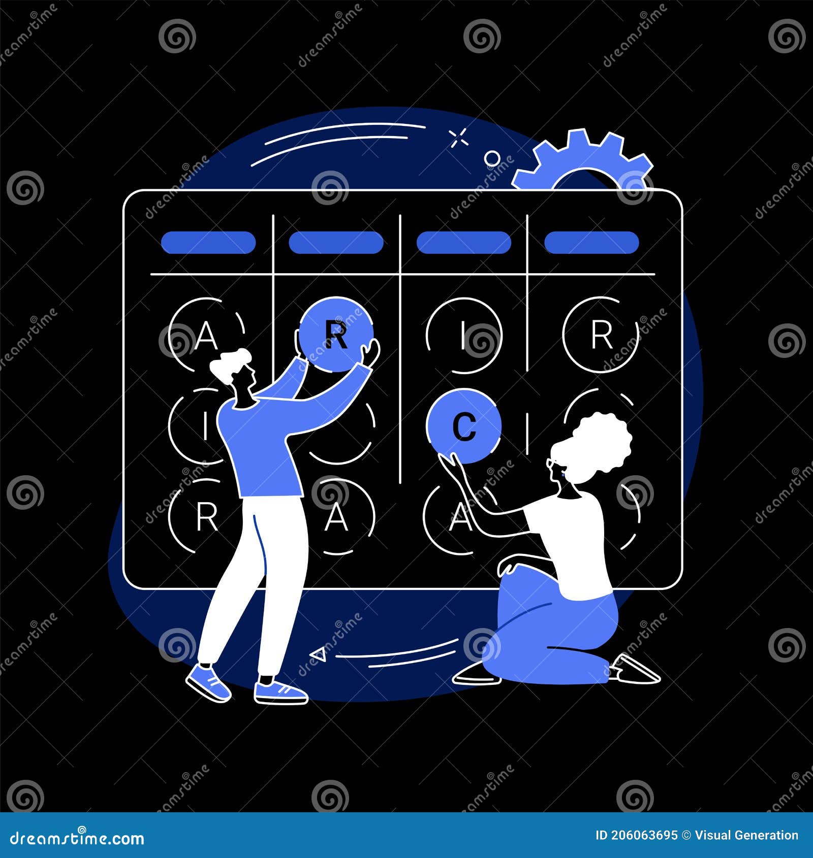 RACI Matrix Abstract Concept Vector Illustration. Stock Vector ...