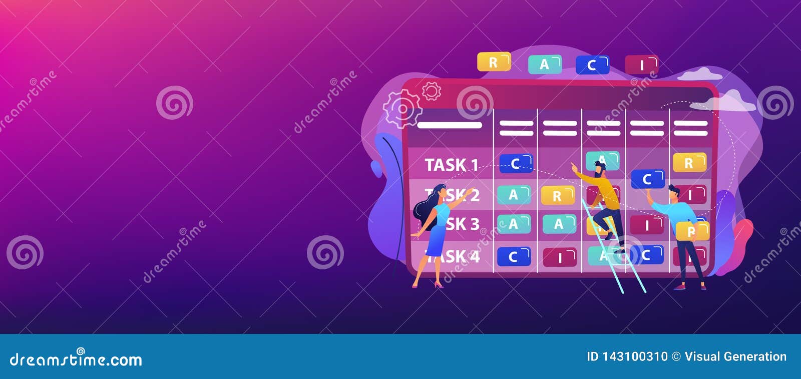 RACI Matrix Concept Banner Header. Vector Illustration | CartoonDealer ...