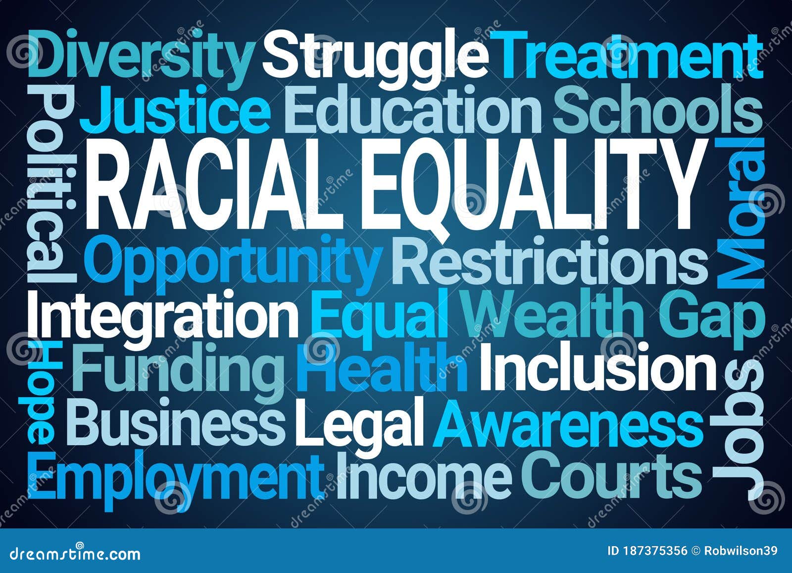 Racial Equality, Anti Discrimination Infographic. Cartoon Vector ...
