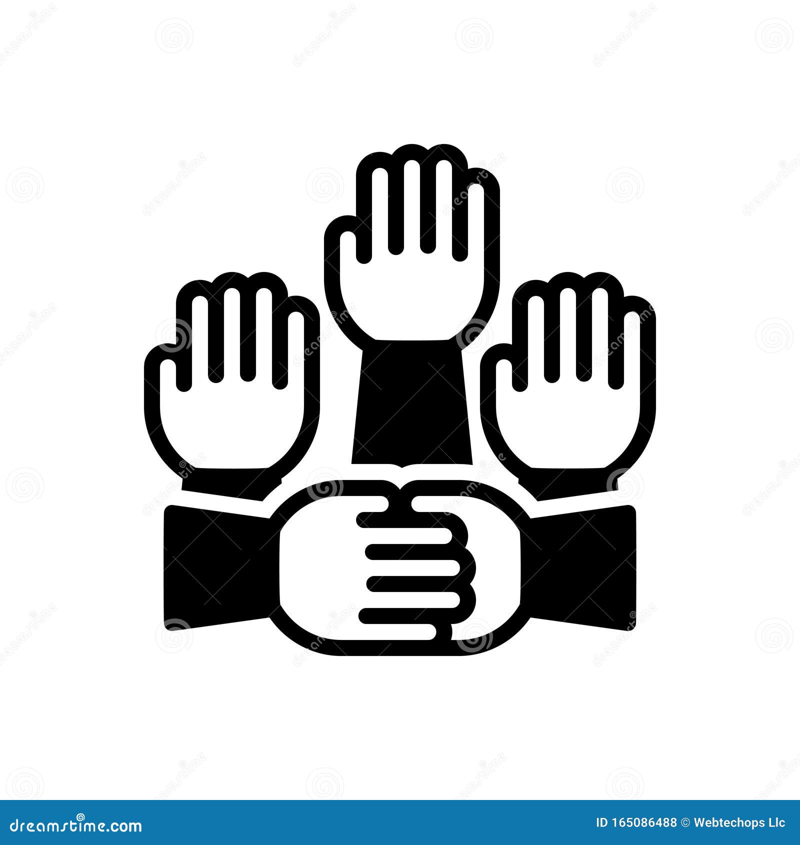 Black Solid Icon for Racial, Species and Race Stock Vector ...