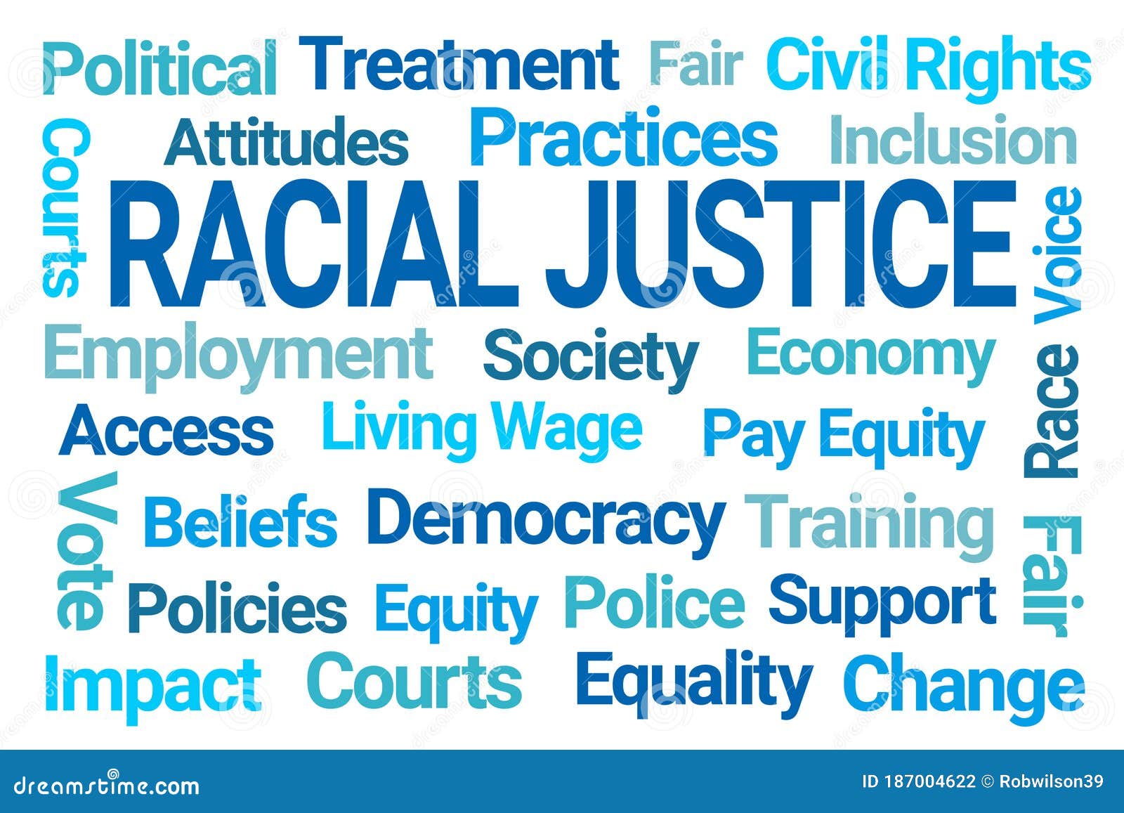 Racial Justice Word Cloud stock illustration. Illustration of civil ...
