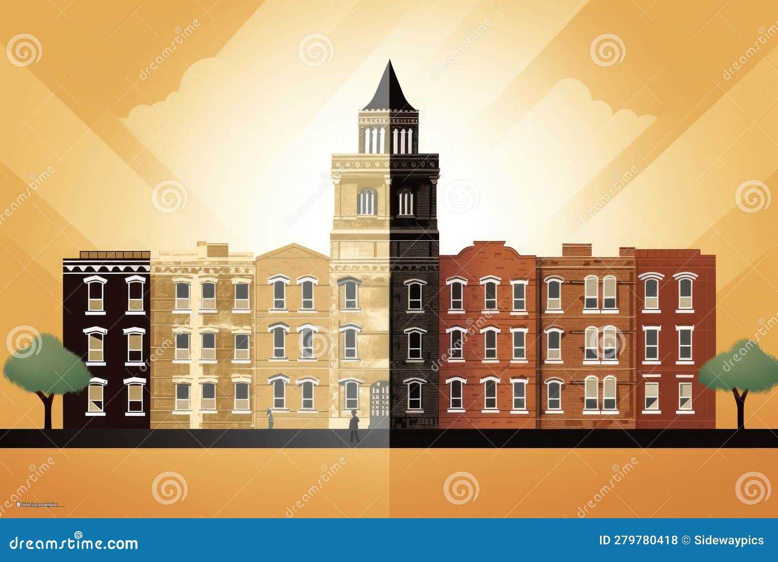 Racial Segregation - Generative AI Stock Illustration - Illustration of ...
