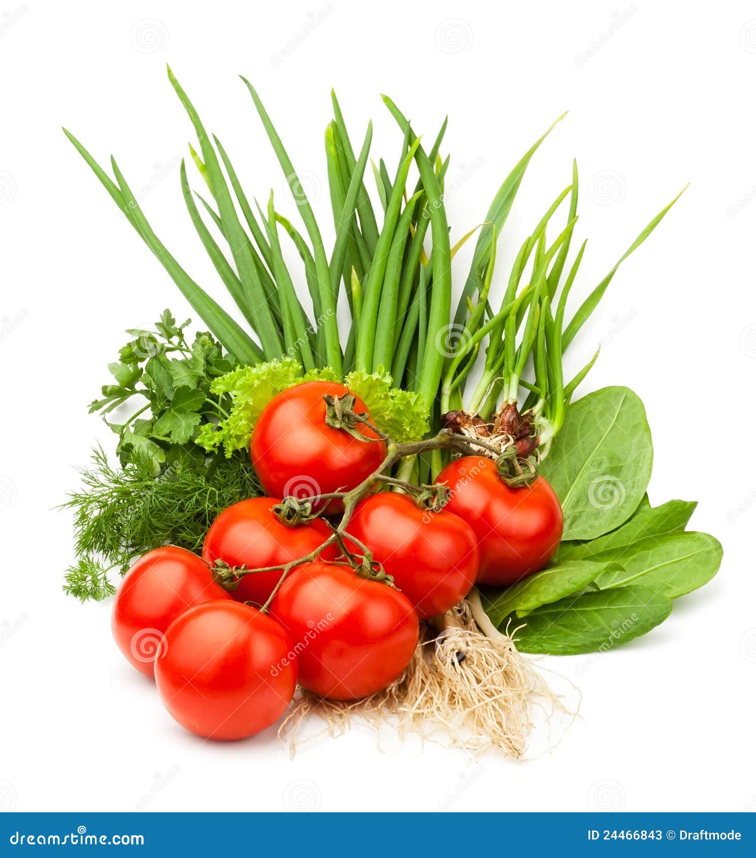 Racimo Del Tomate En Verdes Imagen de archivo - Imagen de sano, tomate ...