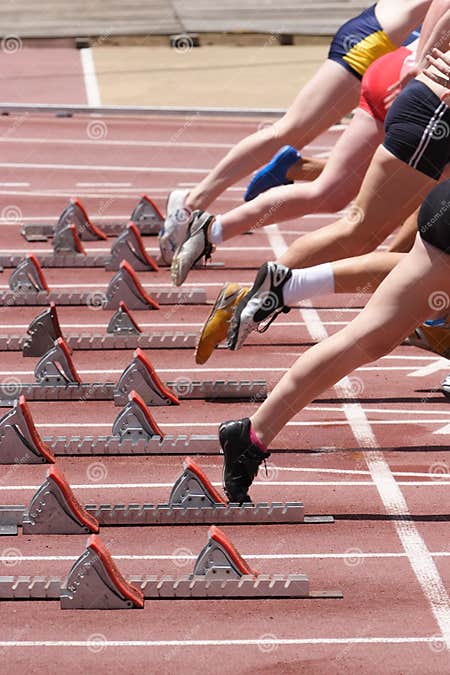 Racing stock photo. Image of competitors, female, sprinters - 2135572