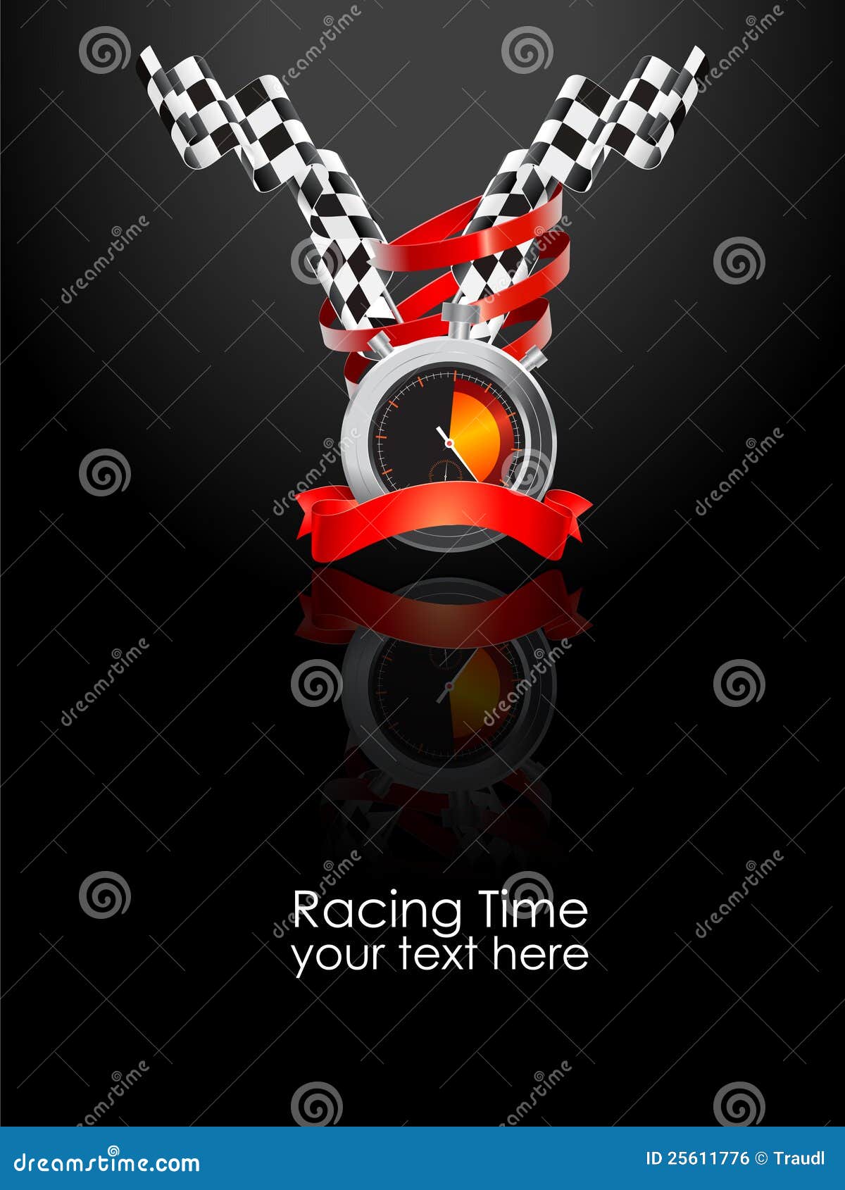 Racing stock vector. Illustration of time, black, lose - 25611776