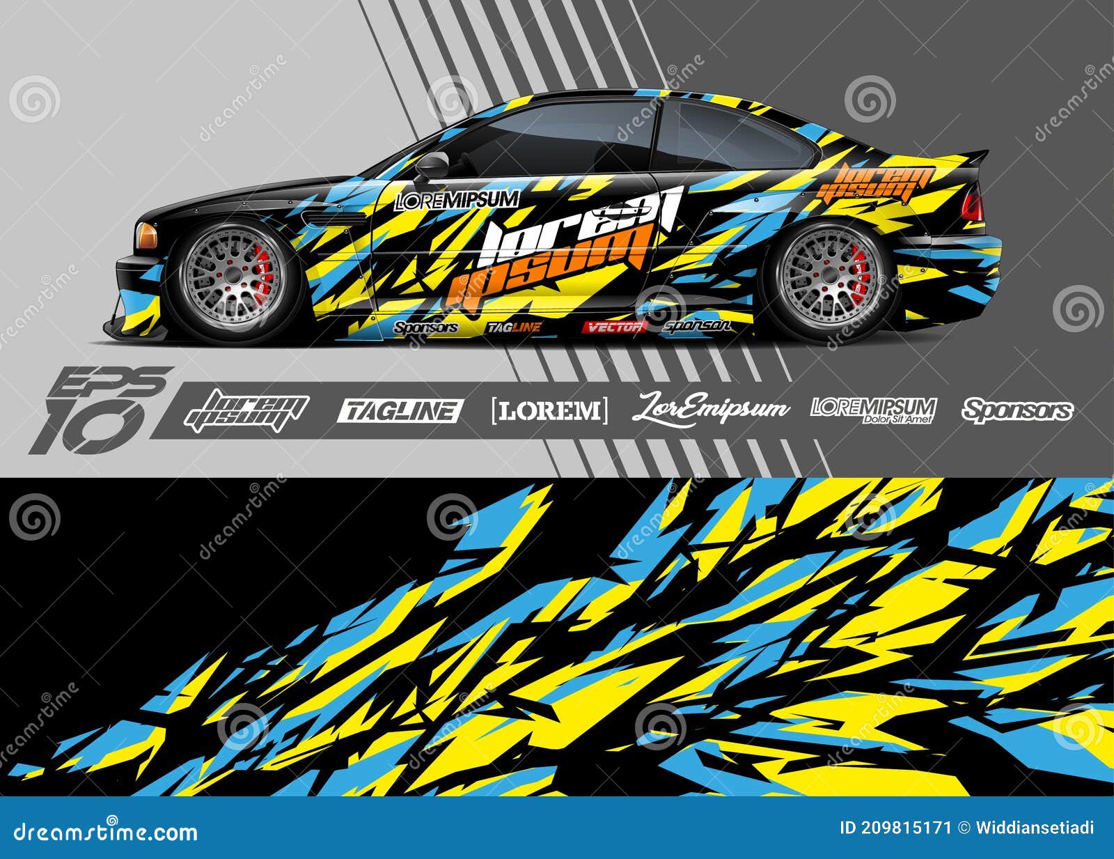 Racing Background for Car Wrap Stock Vector - Illustration of decal ...