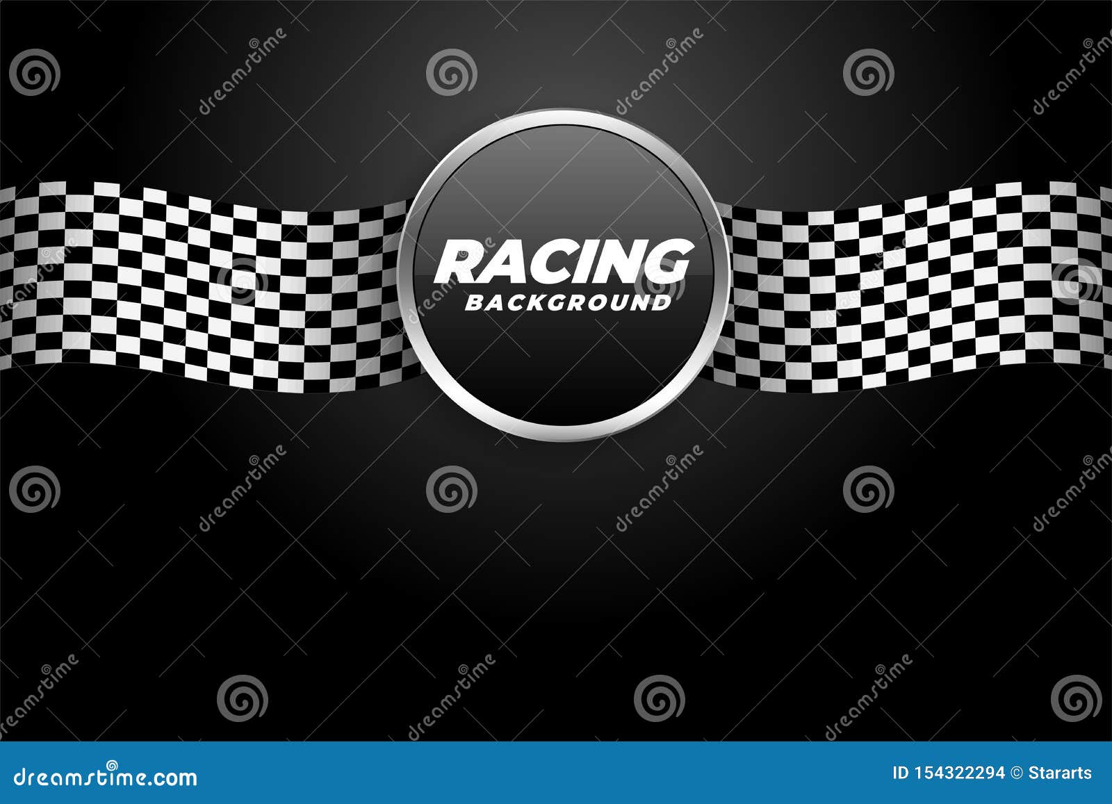 Checkered Flags Racing Symbol On White. Vector Illustration ...