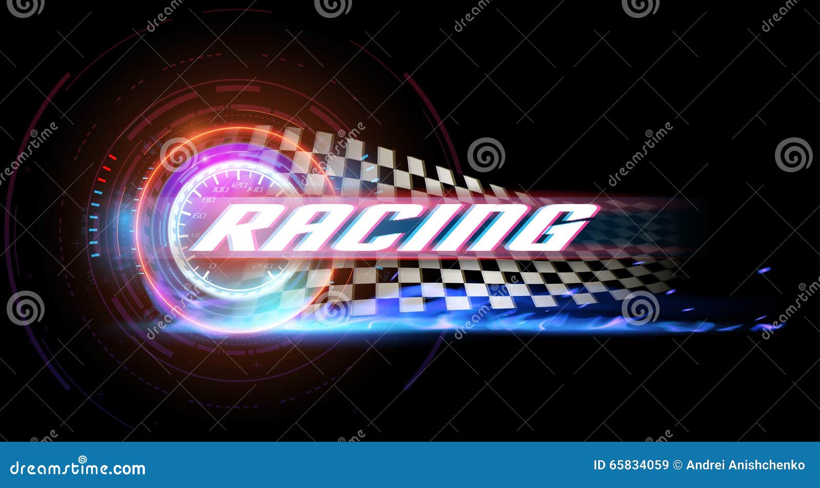 Racing banner stock vector. Illustration of checkered - 65834059