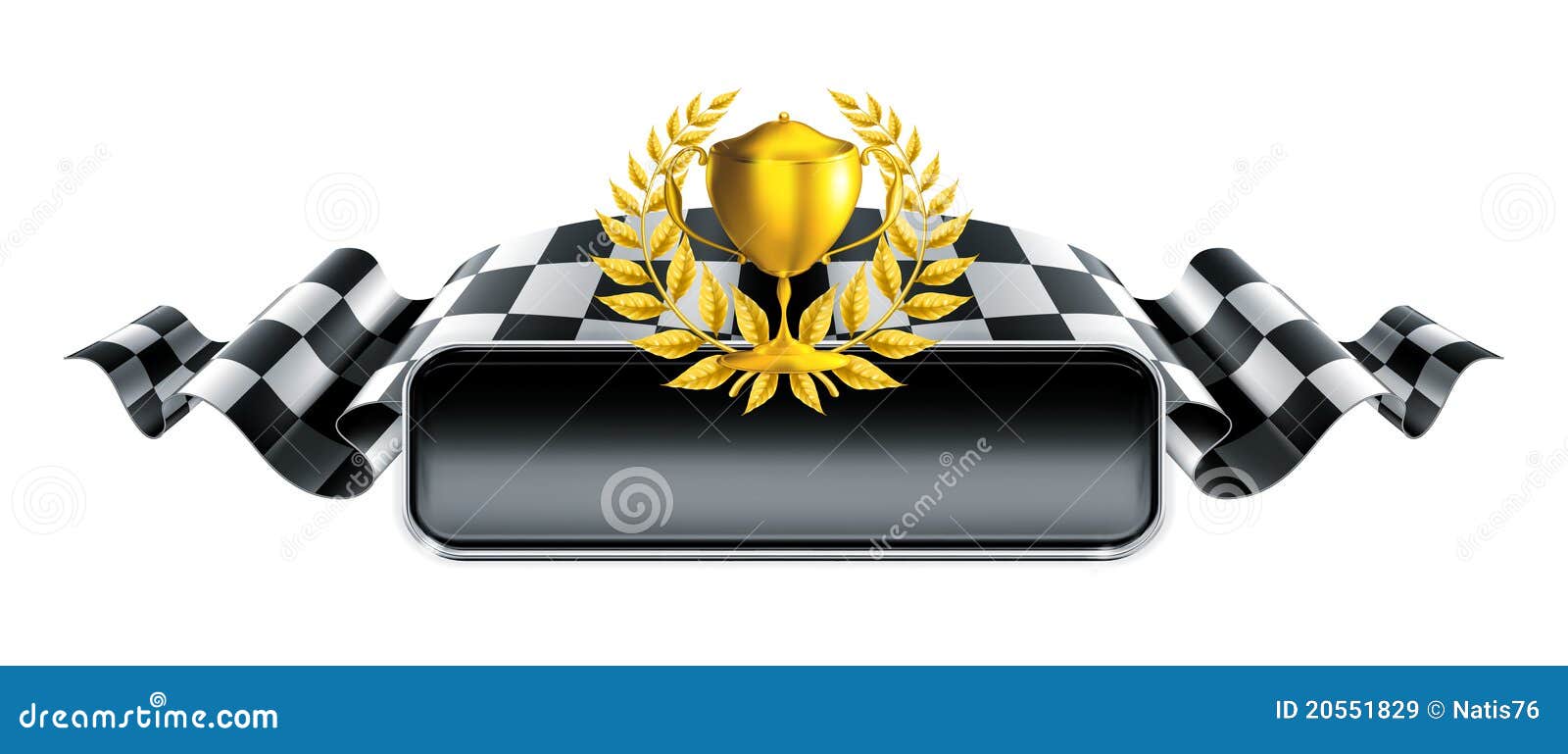Racing banner with trophy stock vector. Illustration of artwork - 20551829