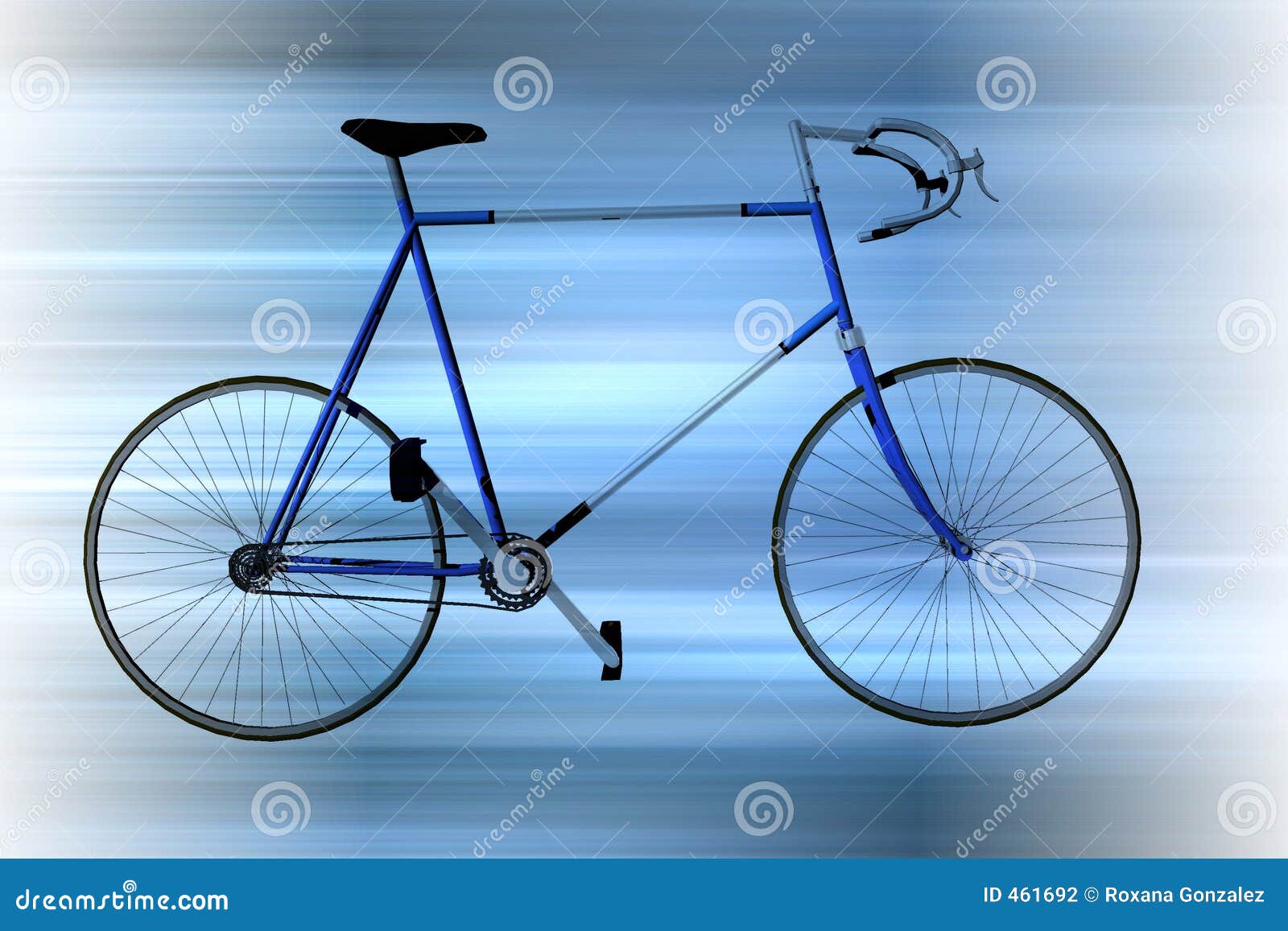 Racing bike in blue stock illustration. Illustration of speed - 461692