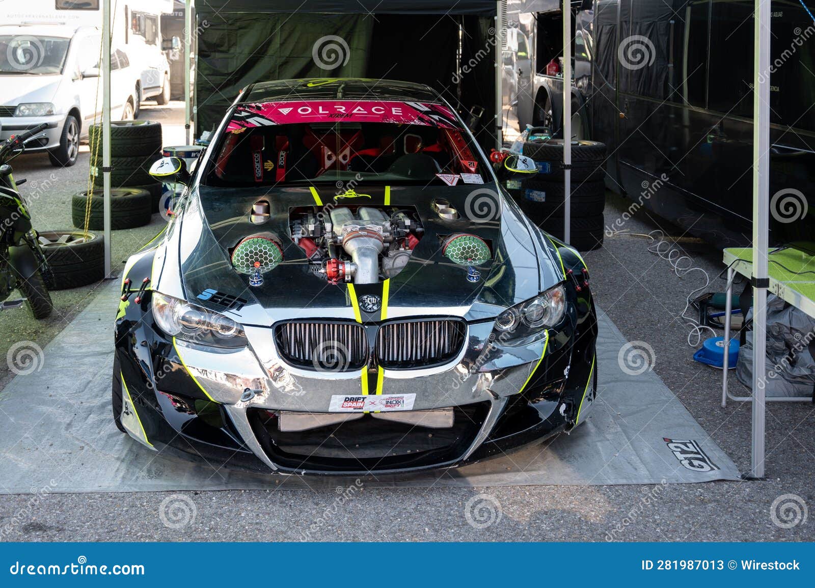 Racing BMW E92 in the Team Tent Editorial Stock Photo - Image of ...