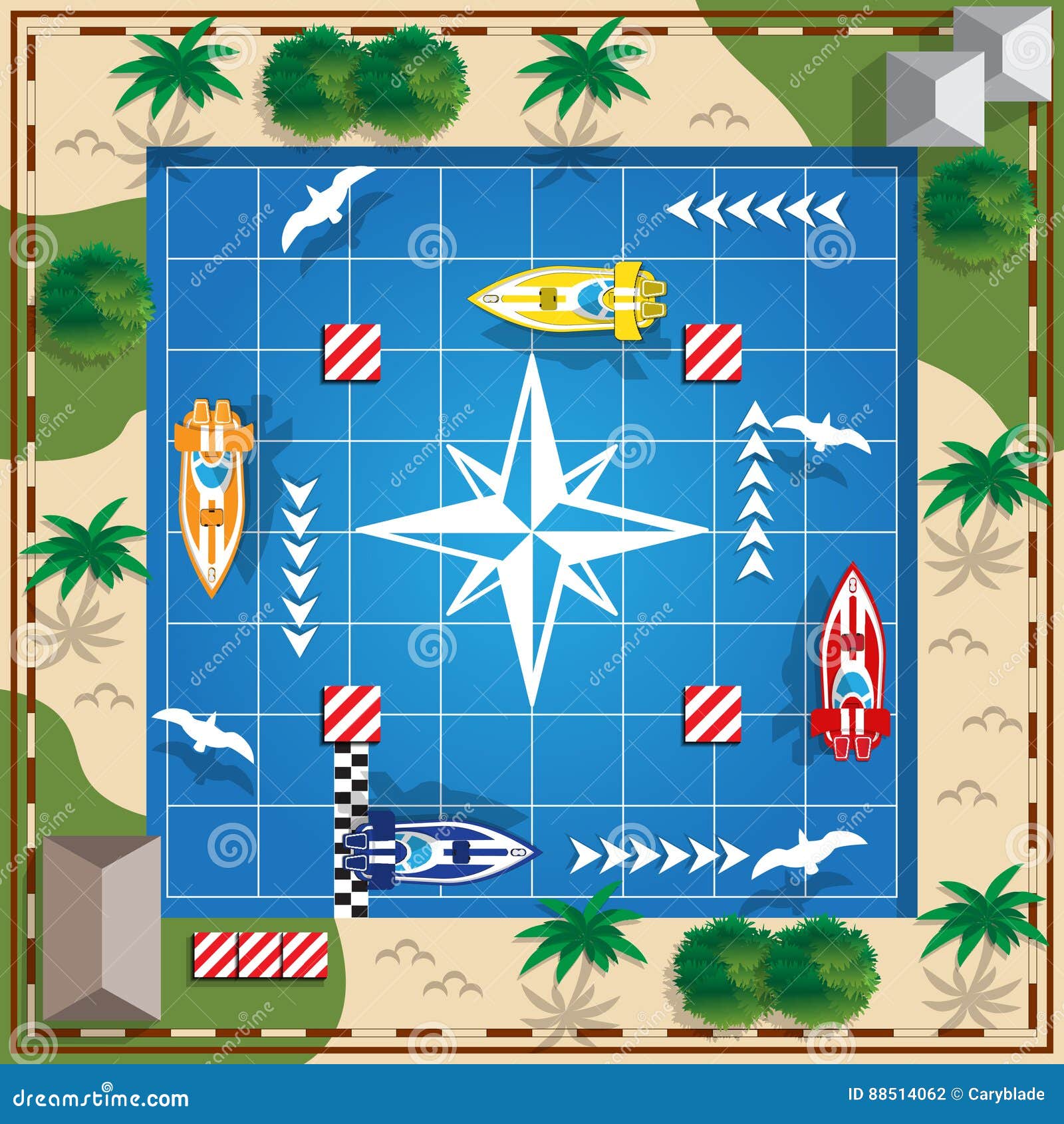 Racing on boats. stock vector. Illustration of boating - 88514062