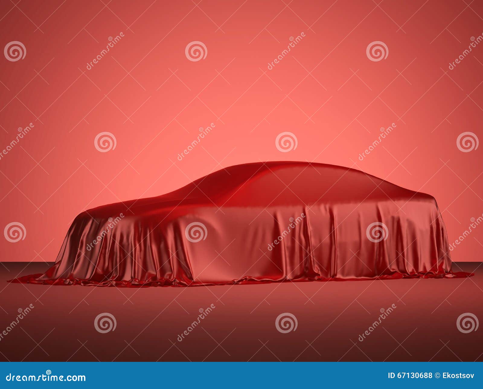 Racing Car Covered with Red Cloth Stock Photo - Image of design ...