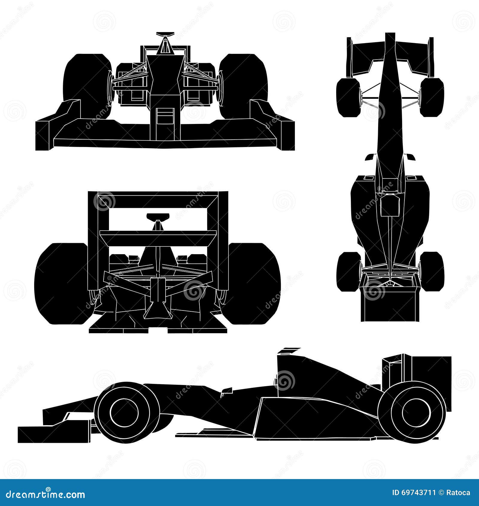 Racing car design stock vector. Illustration of aerodynamic - 69743711