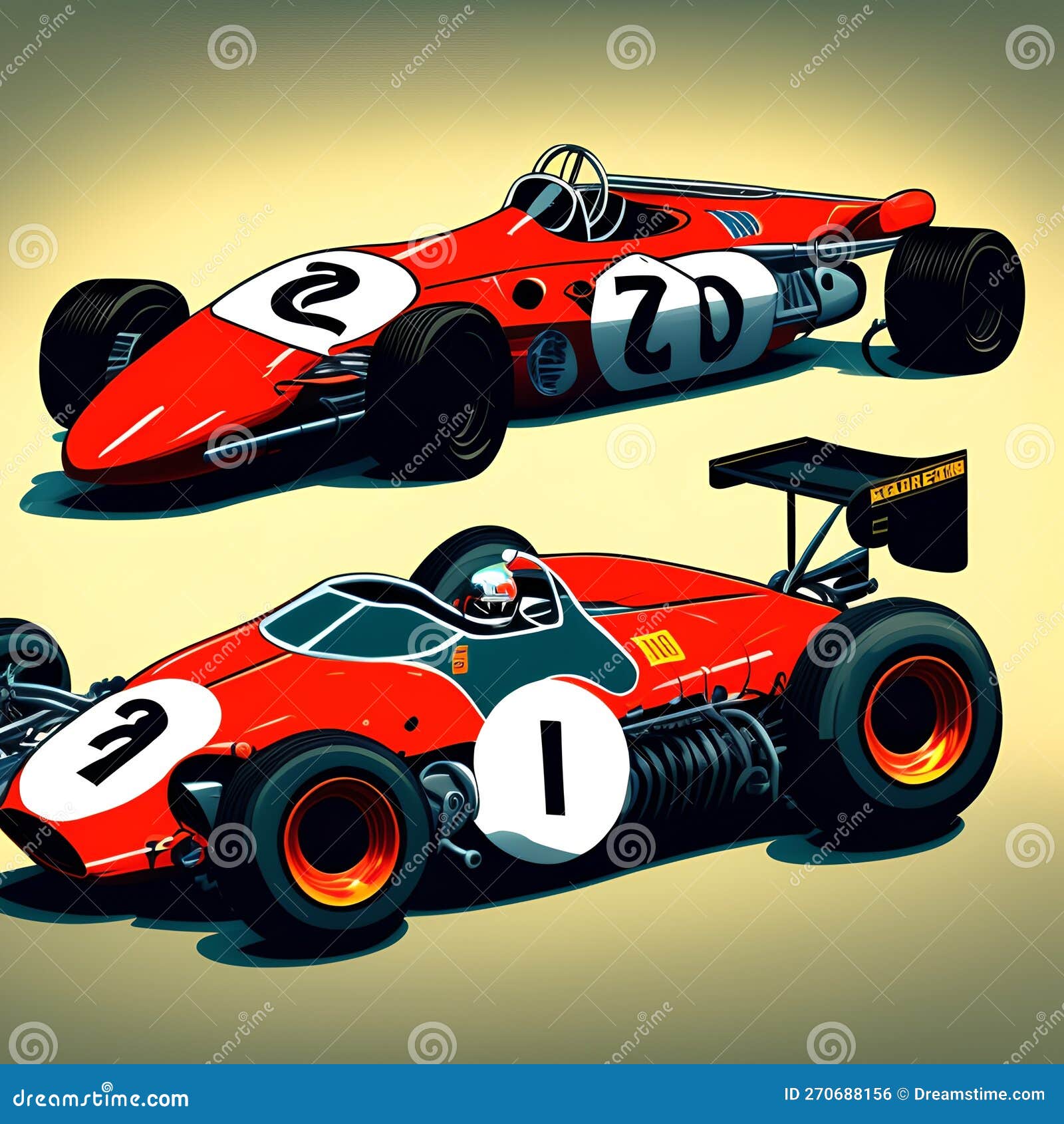 Racing Car, Generative AI Illustration Stock Illustration ...