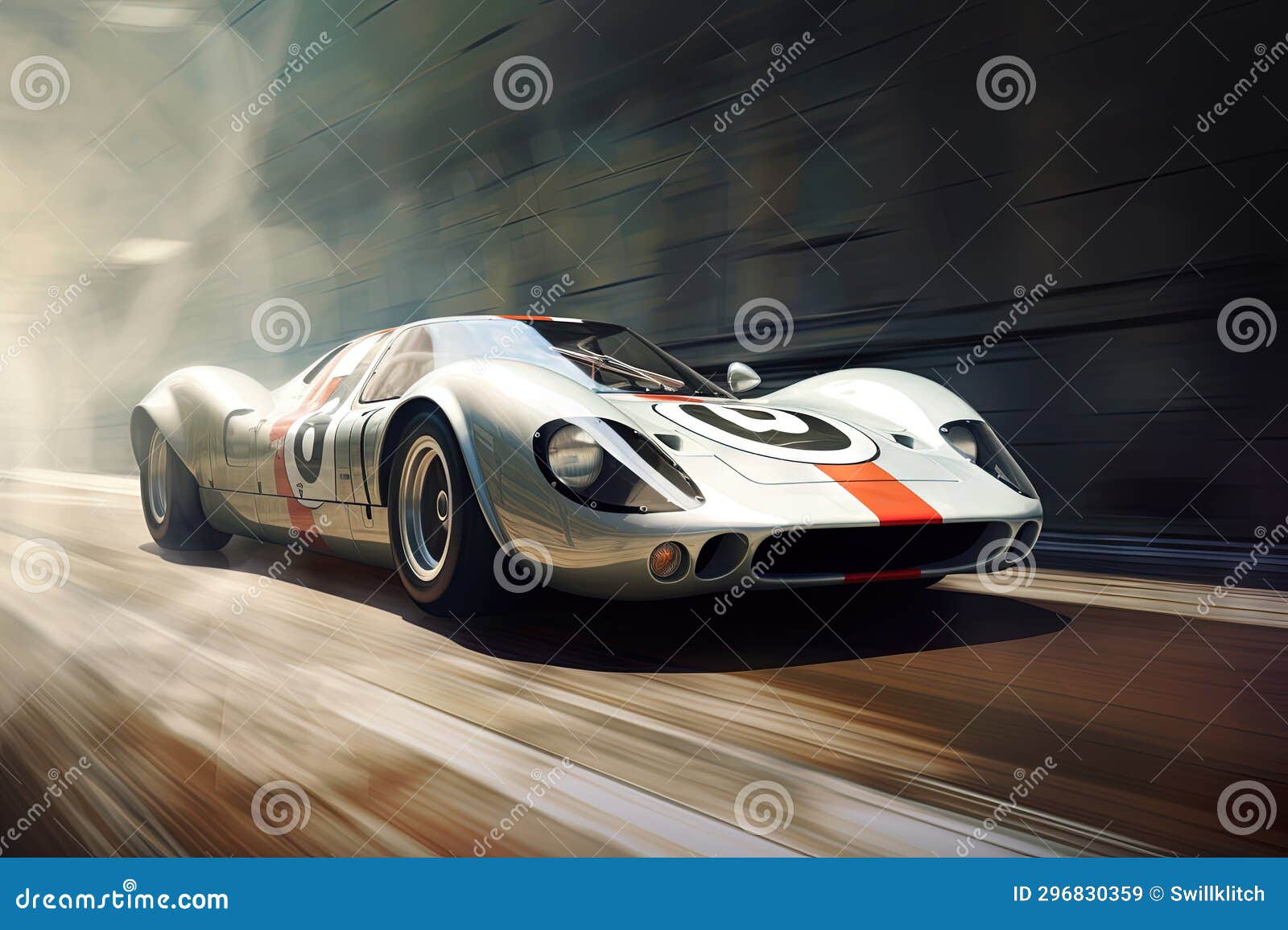 Racing Car on the Lap. Abstract Racing Auto on High Speed. Generated AI ...